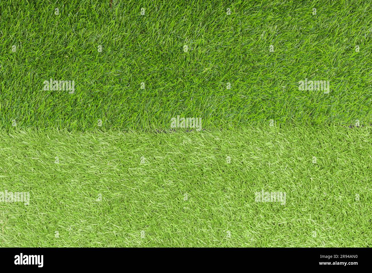 Artificial two green grass contrast floor detail and texture background ...