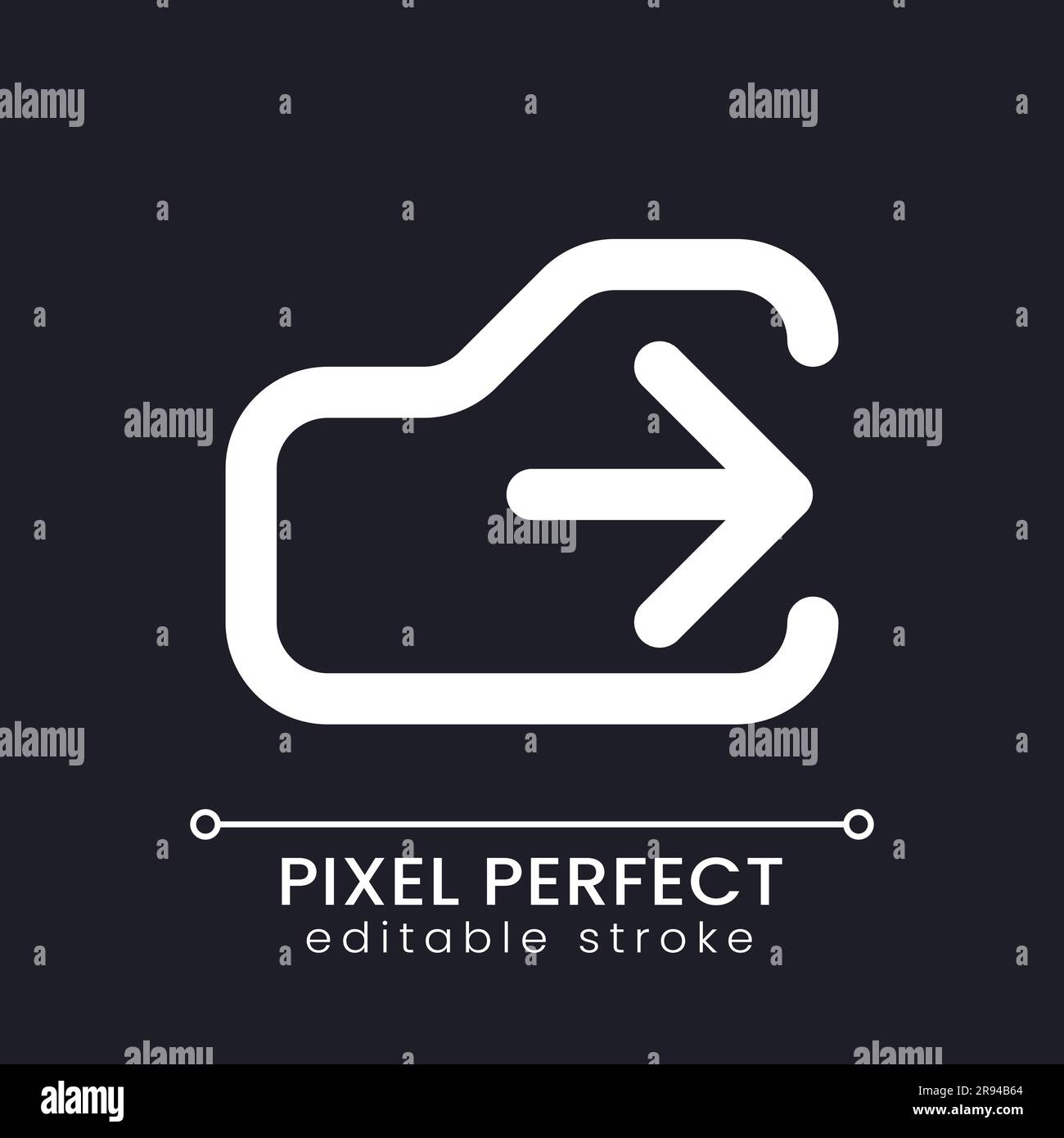 Logout pixel perfect white linear ui icon for dark theme Stock Vector ...