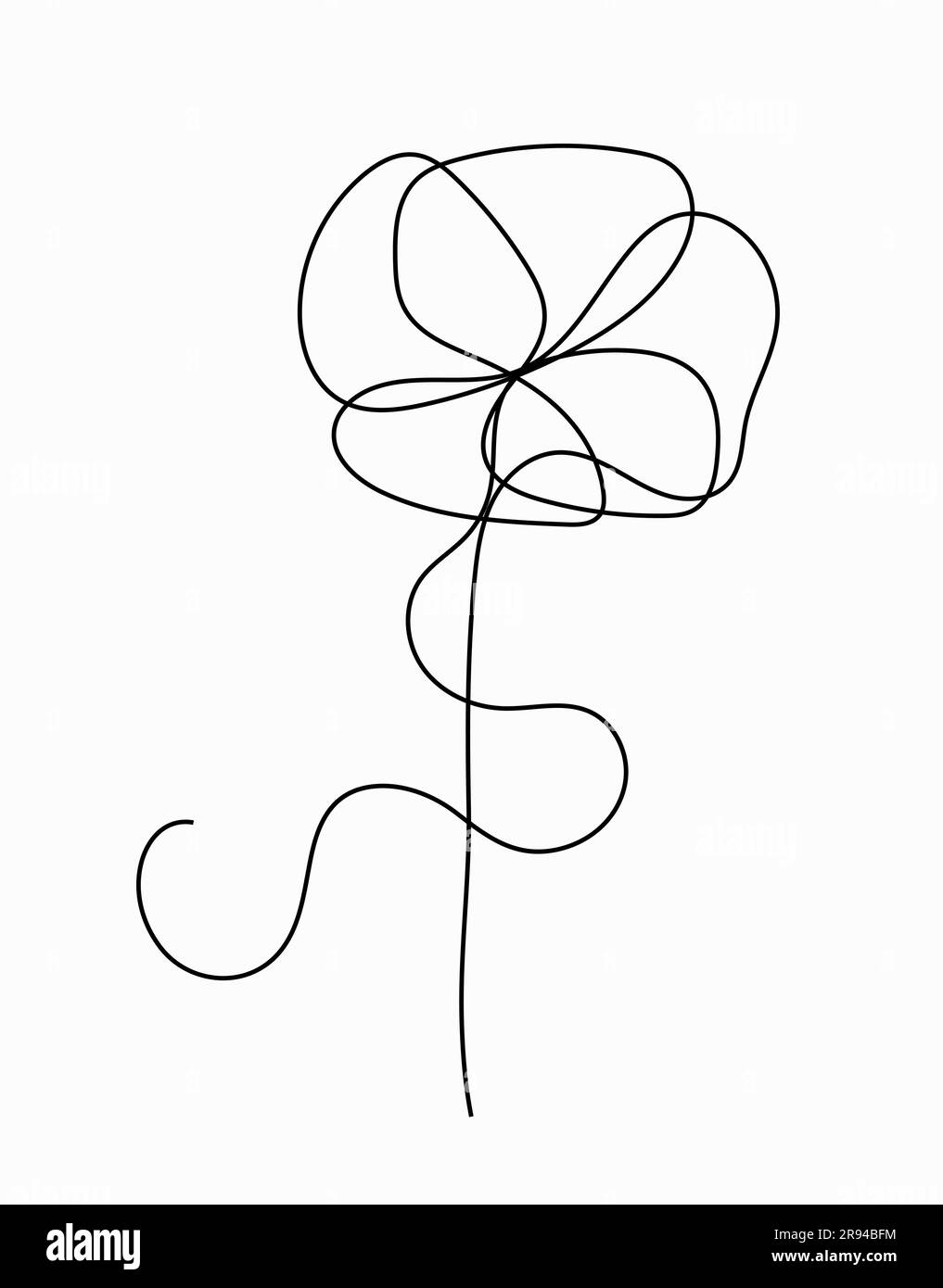 Simple line flower vector concept Stock Vector Image & Art - Alamy