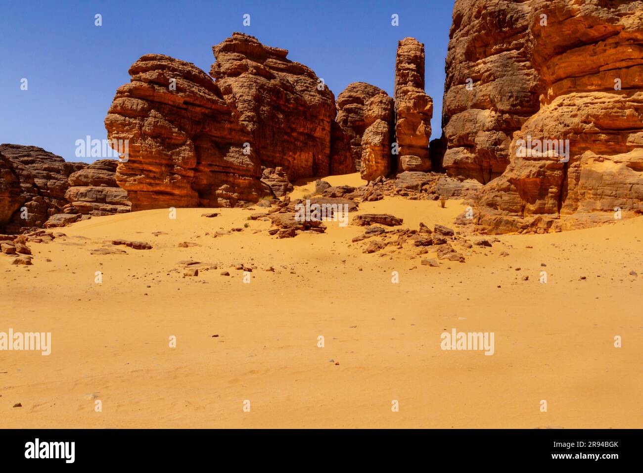Stone forest. A sandstone rock anf cliffs formations in astonishing ...