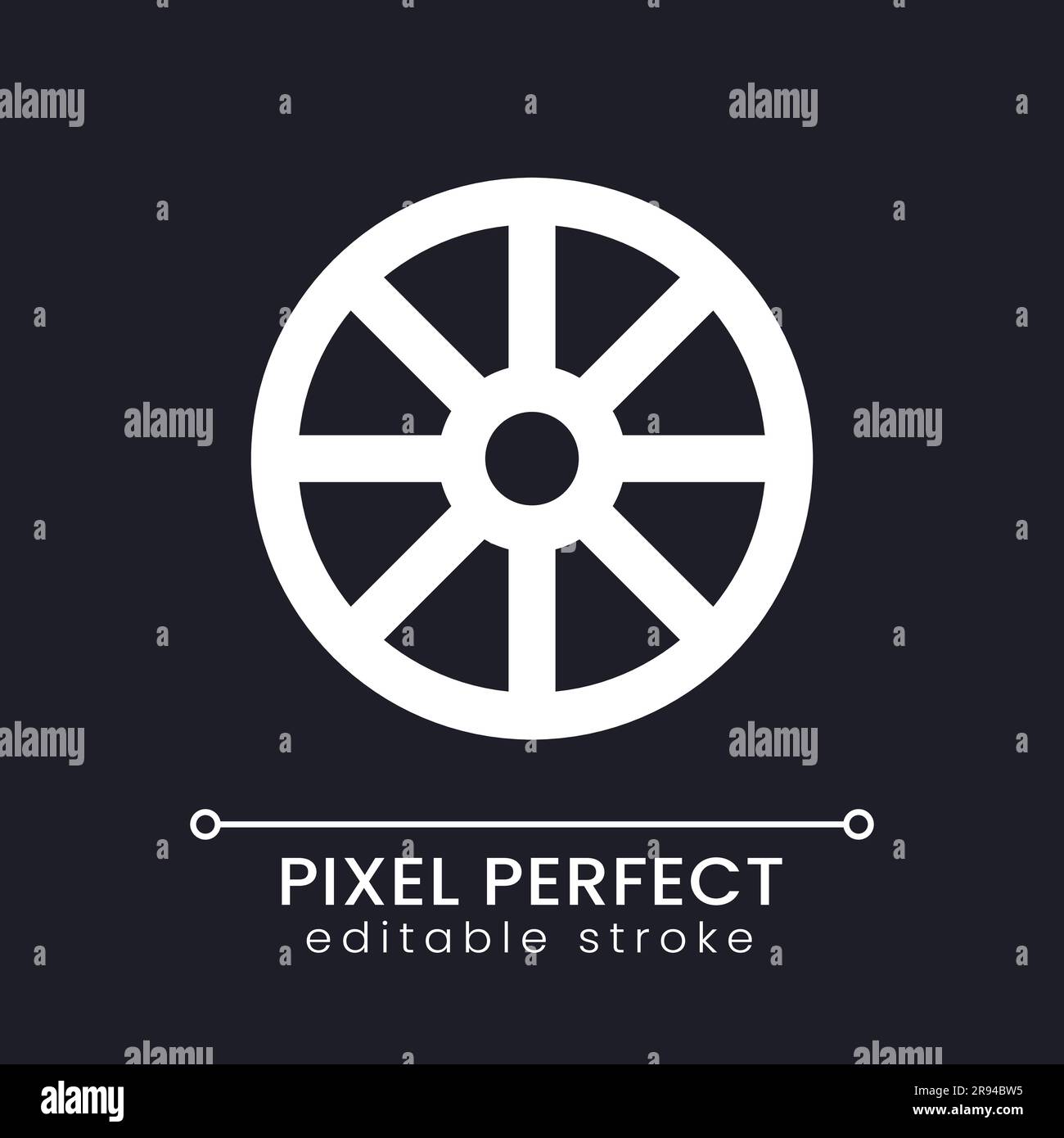 Hue color pixel perfect white linear ui icon for dark theme Stock ...