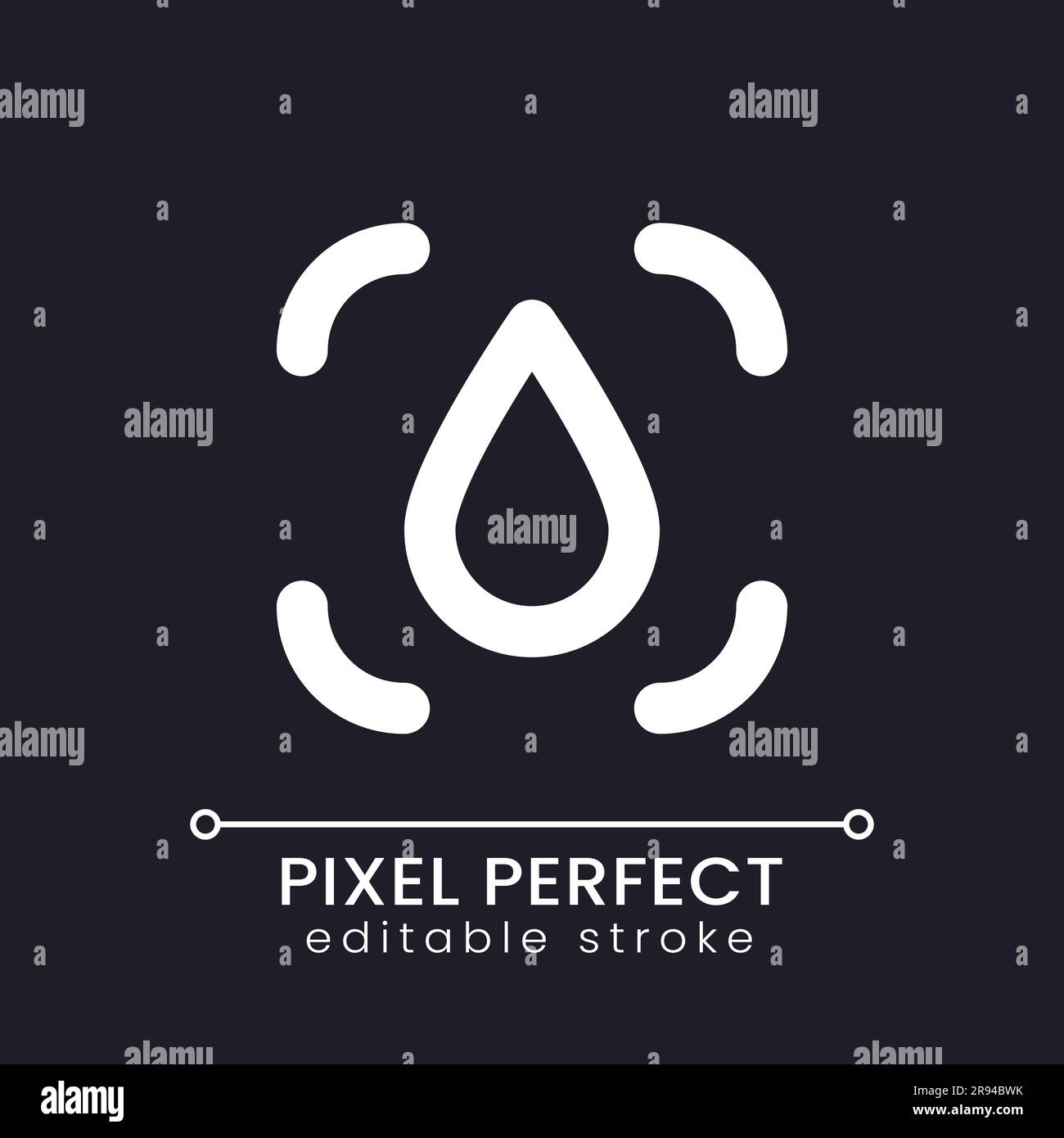 Blur transition pixel perfect white linear ui icon for dark theme Stock Vector Image & Art - Alamy