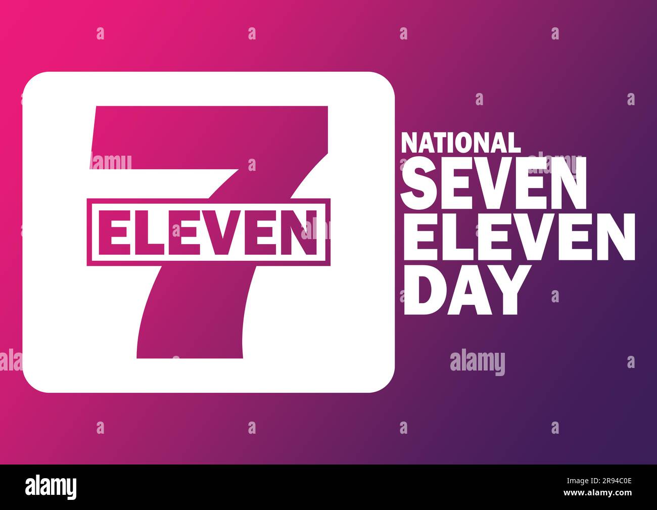National Seven Eleven Day. Holiday concept. Template for background ...