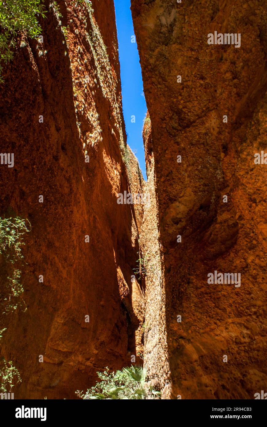 Steep and narrow rock cliffs at Echidna Chasm in the Bungle Bungles ...
