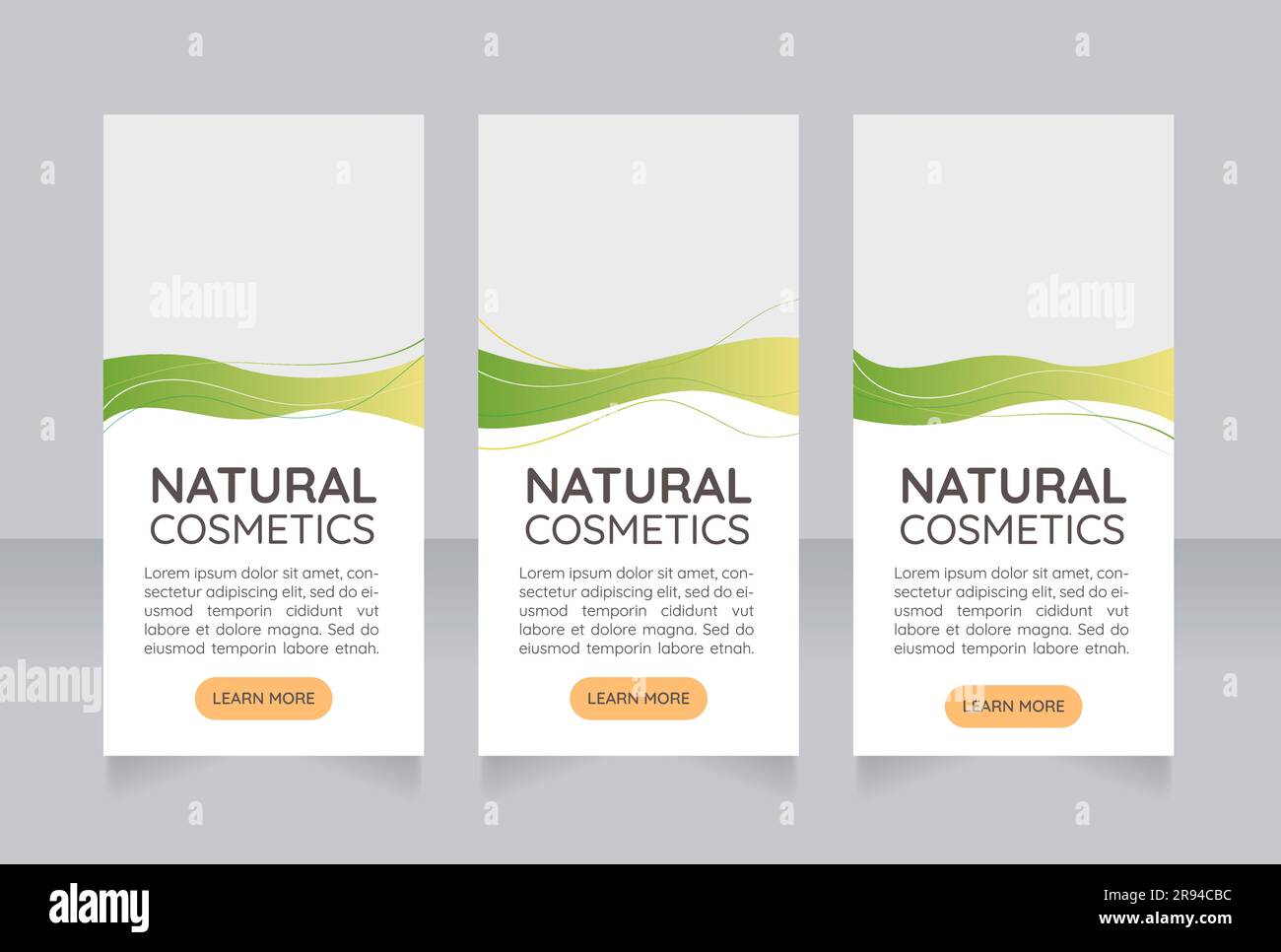 Products for sensitive skin web banner design template Stock Vector ...