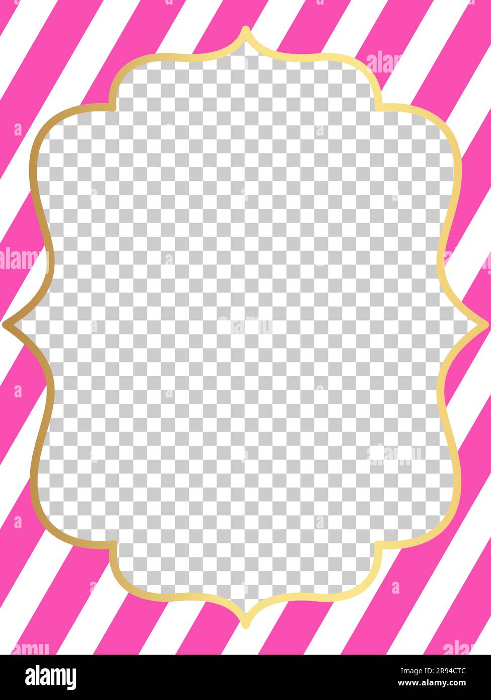 Pink vector template of invitation card for little girl. Printable ...