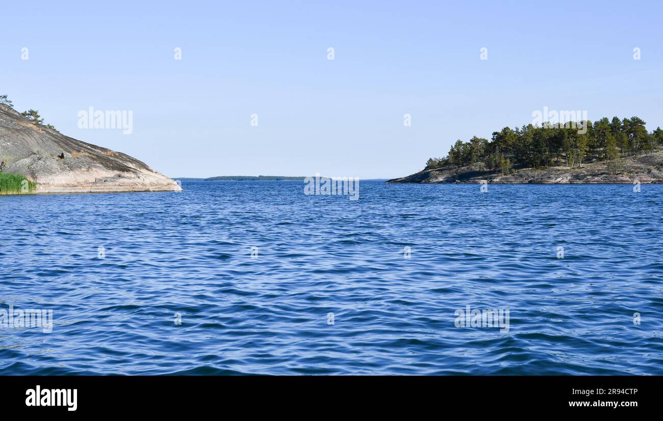 Beautiful archipelago landscape with rocky island Stock Photo - Alamy