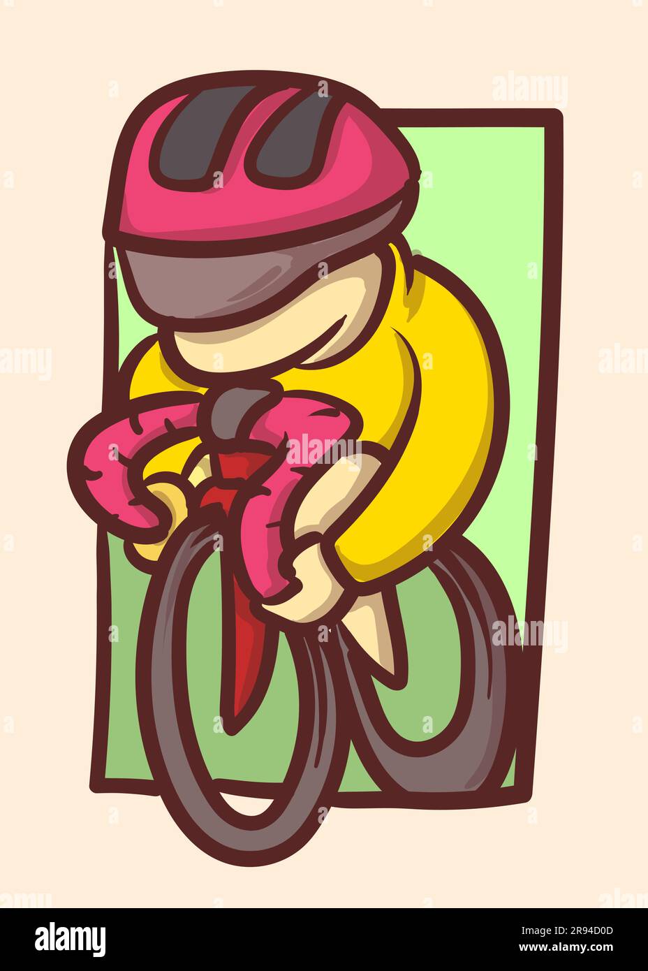 cyclist on a road bike simpe bold drawing.abstract style. cycling ...
