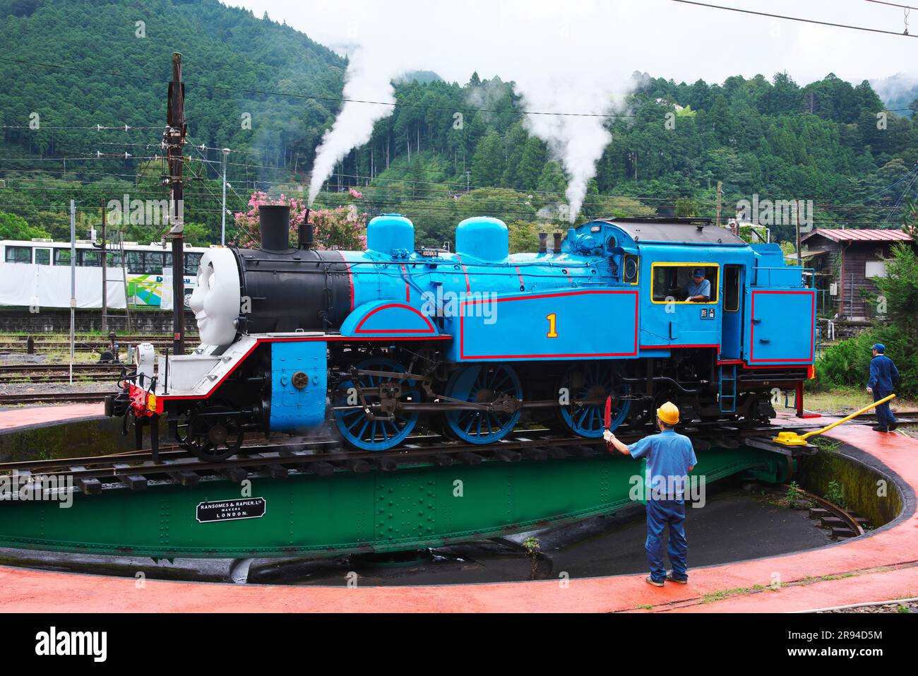 Thomas the Tank Engine and the turntable Stock Photo - Alamy