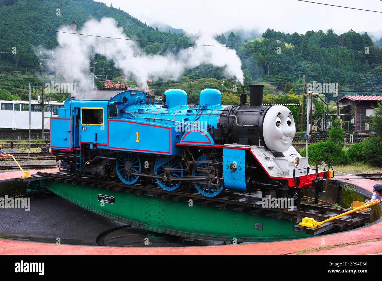 Thomas the Tank Engine and the turntable Stock Photo - Alamy