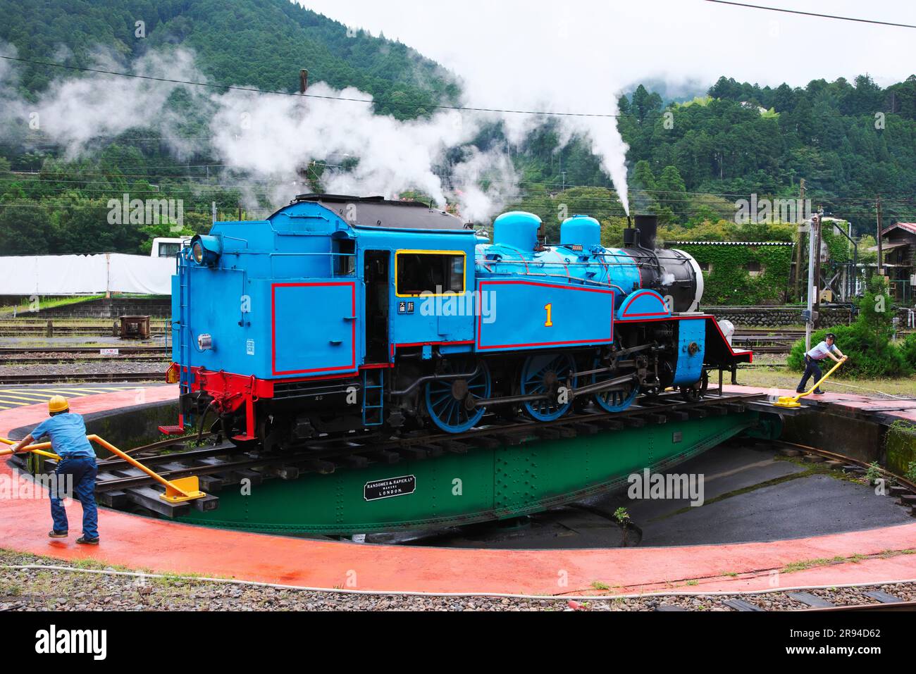 Thomas the Tank Engine and the turntable Stock Photo - Alamy