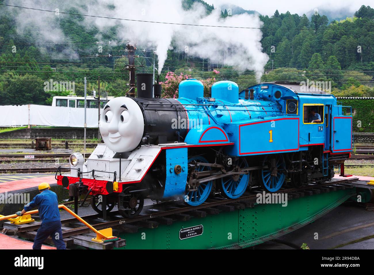 Thomas the Tank Engine and the turntable Stock Photo - Alamy