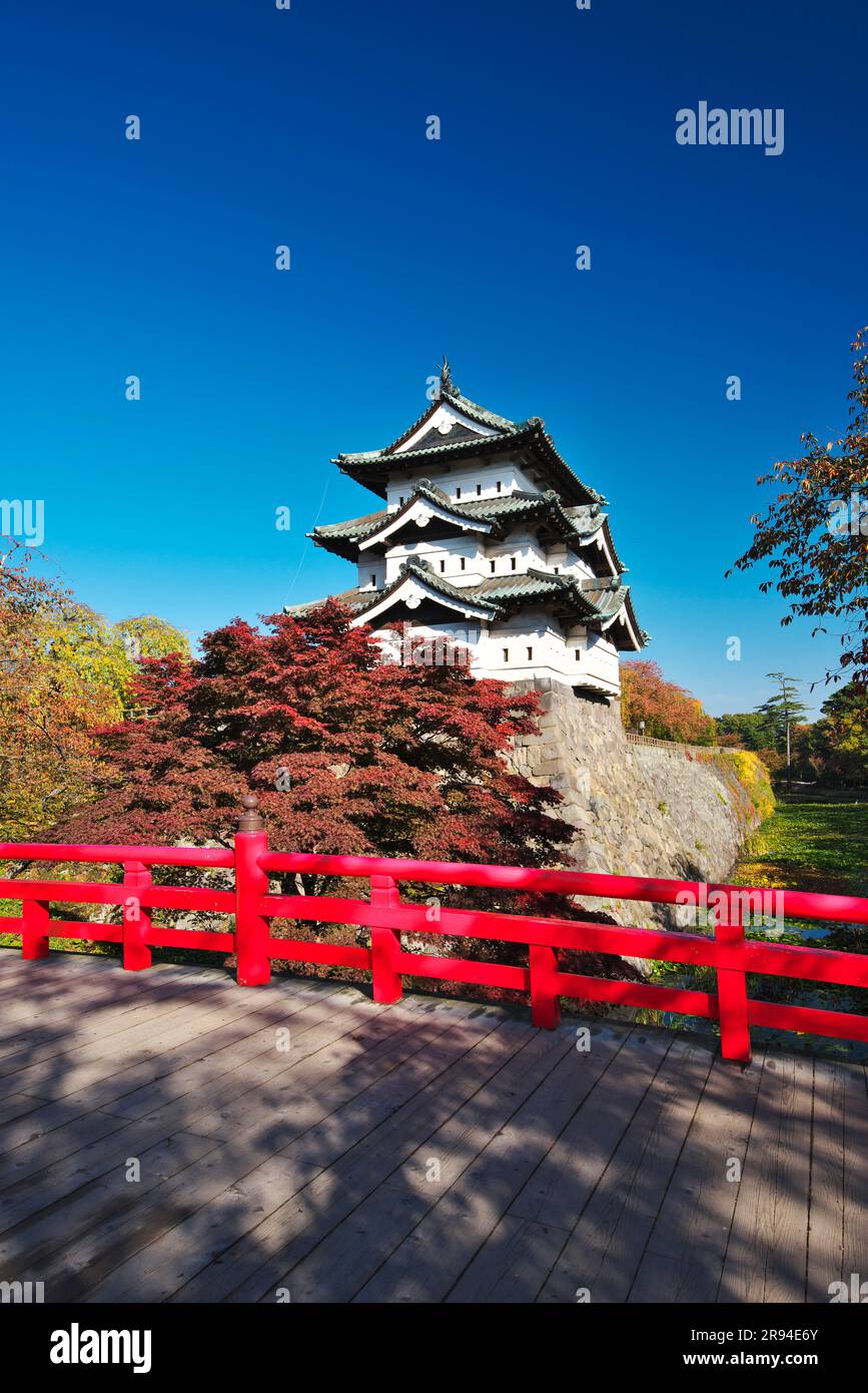 The fall of Hirosaki Castle Stock Photo - Alamy