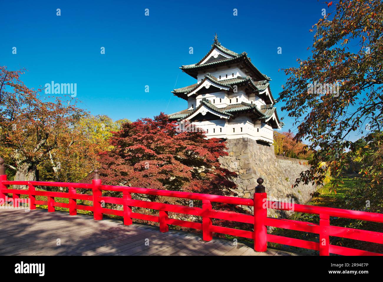 The fall of Hirosaki Castle Stock Photo - Alamy