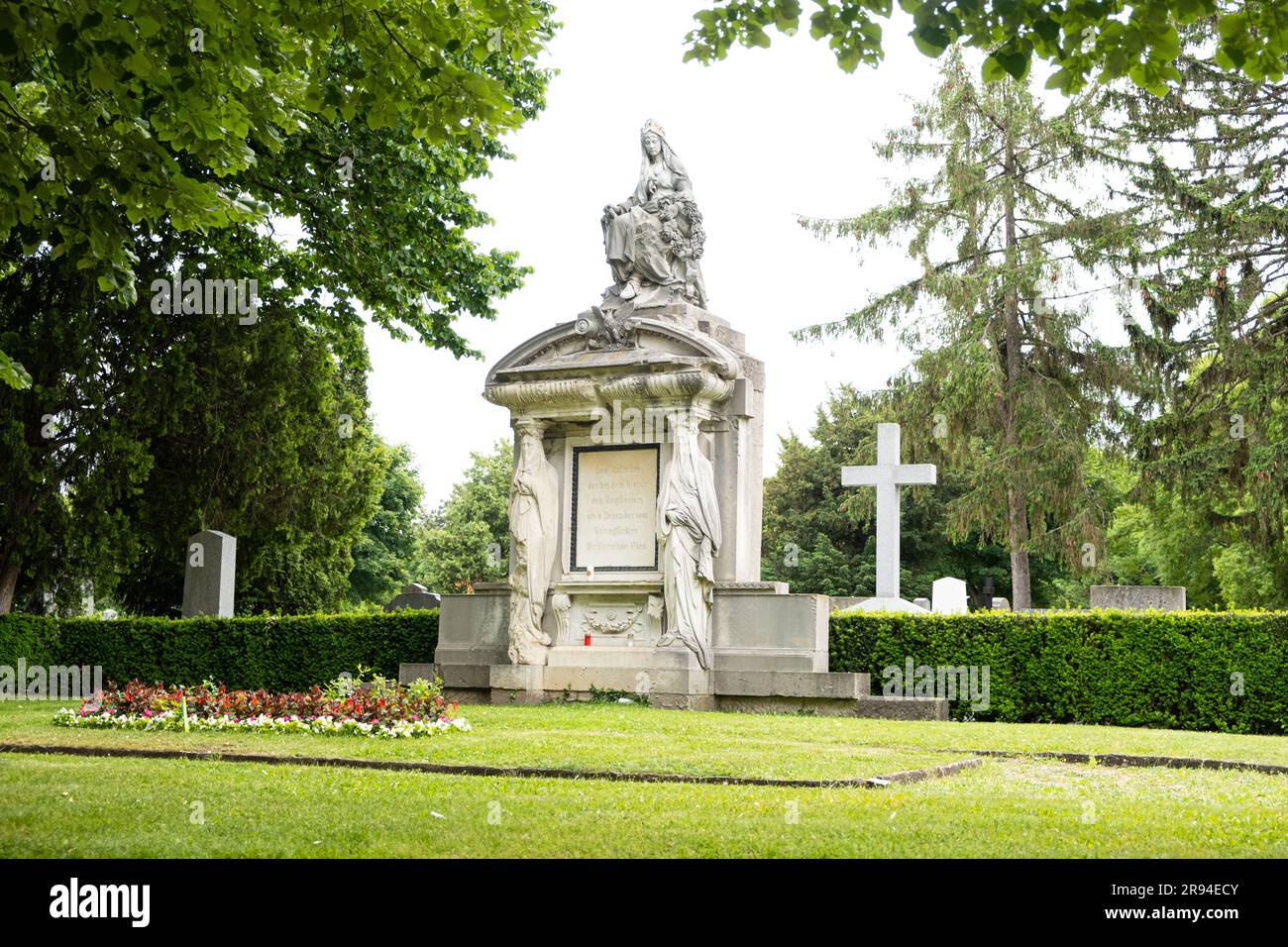 June 04, 2023, Austria, Vienna. Graves, statues and crypts in the ...