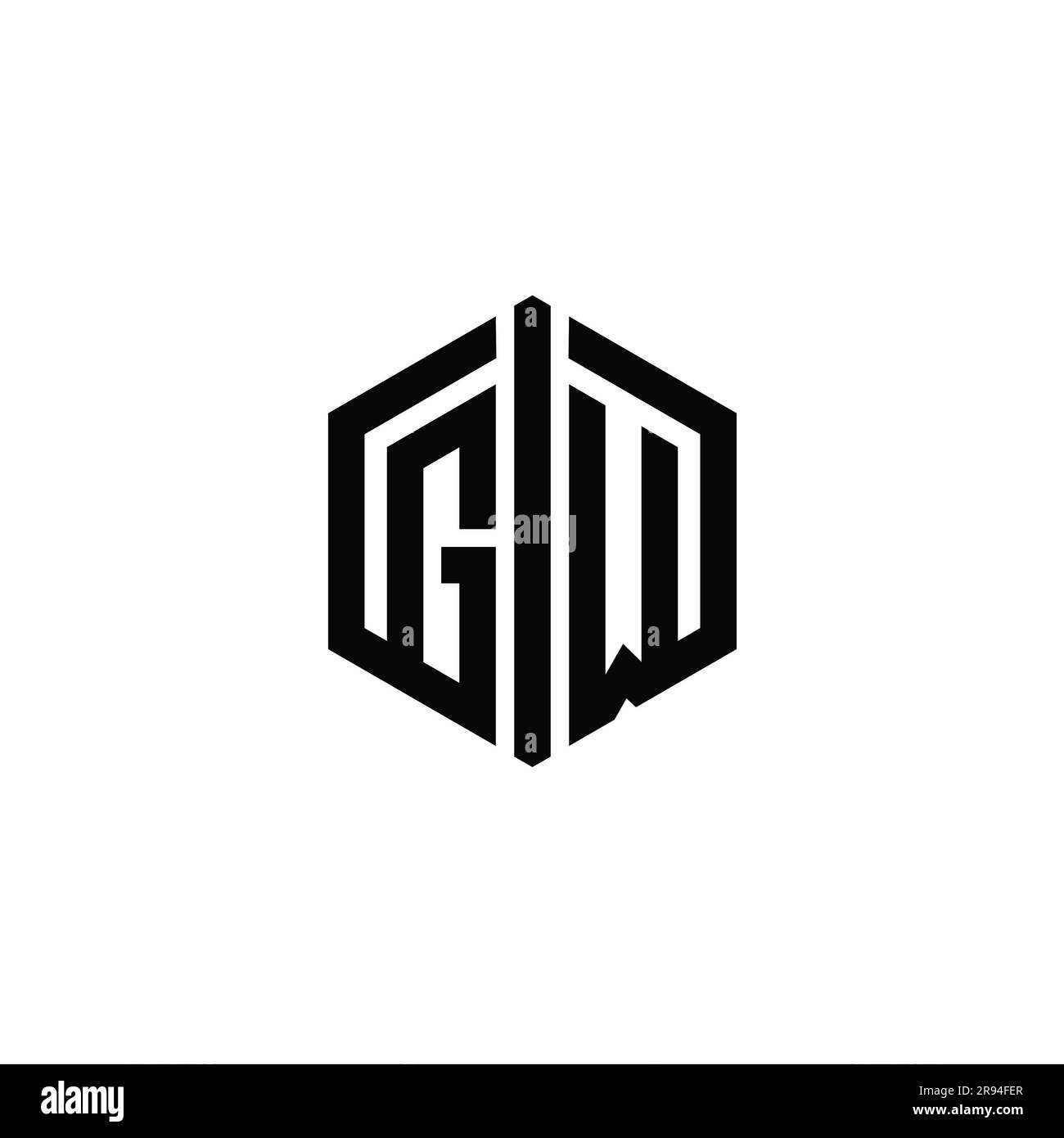 Gw modern logo hi-res stock photography and images - Alamy