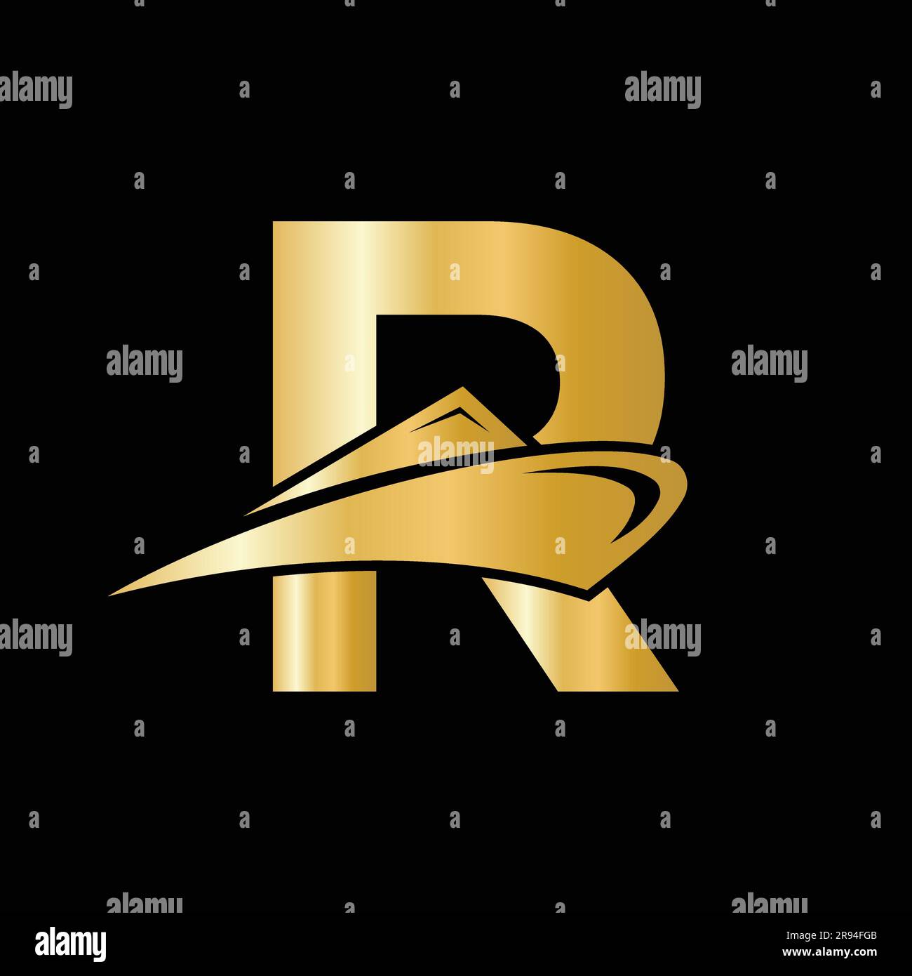 Initial Letter R Cruise Ship Logo Boat Icon. Yacht Symbol, Marine ...