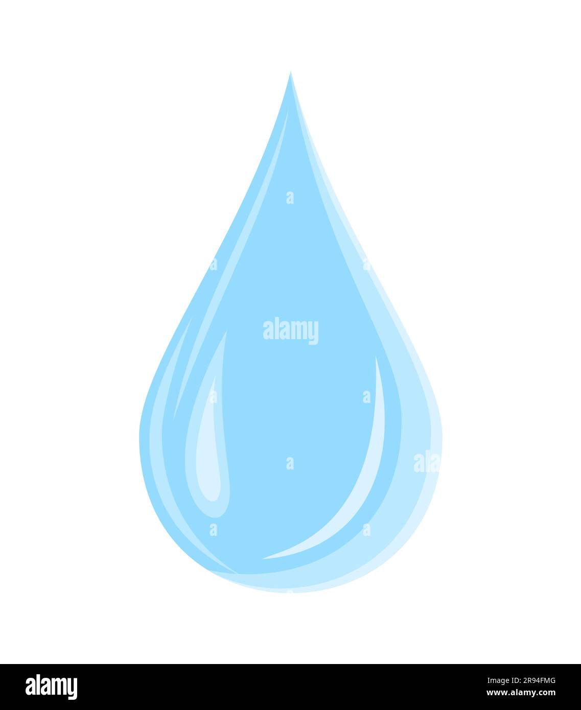 Blue water drop isolated on white background. Vector illustration Stock ...