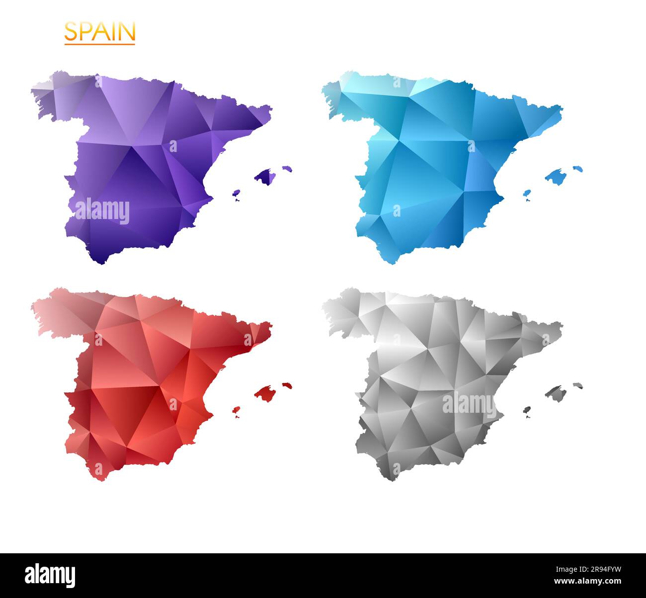Geographic map of spain