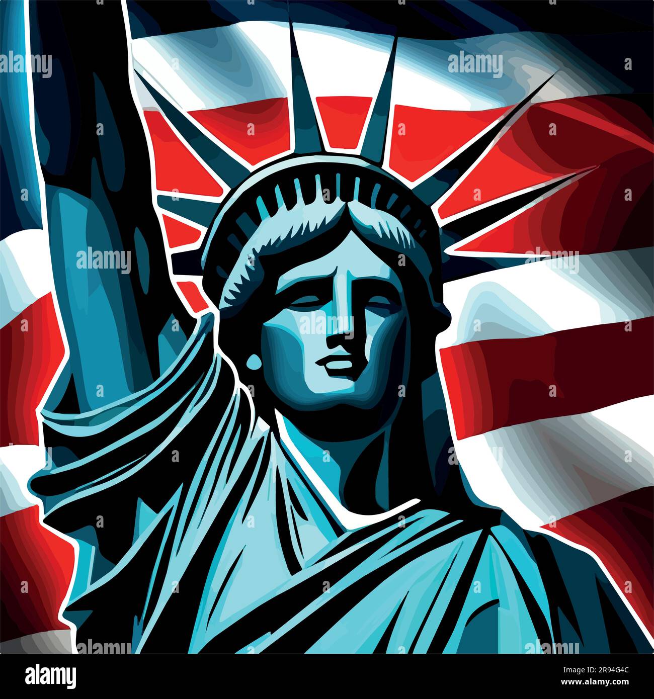 Statue of liberty head Stock Vector Images - Alamy