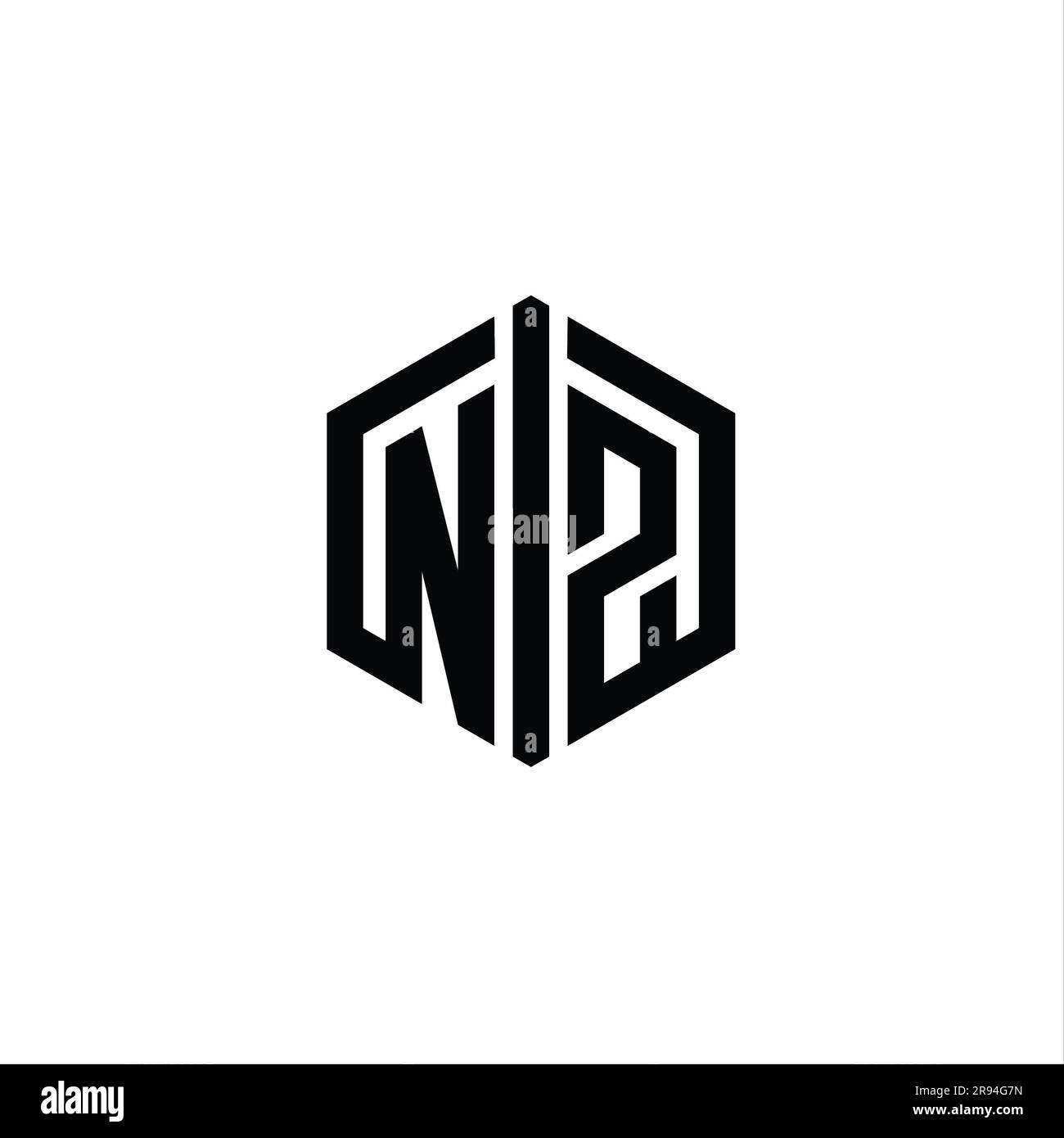 NZ Letter Logo monogram hexagon shape with connect outline style design ... NZ Letter Logo monogram hexagon shape with connect outline style design ...