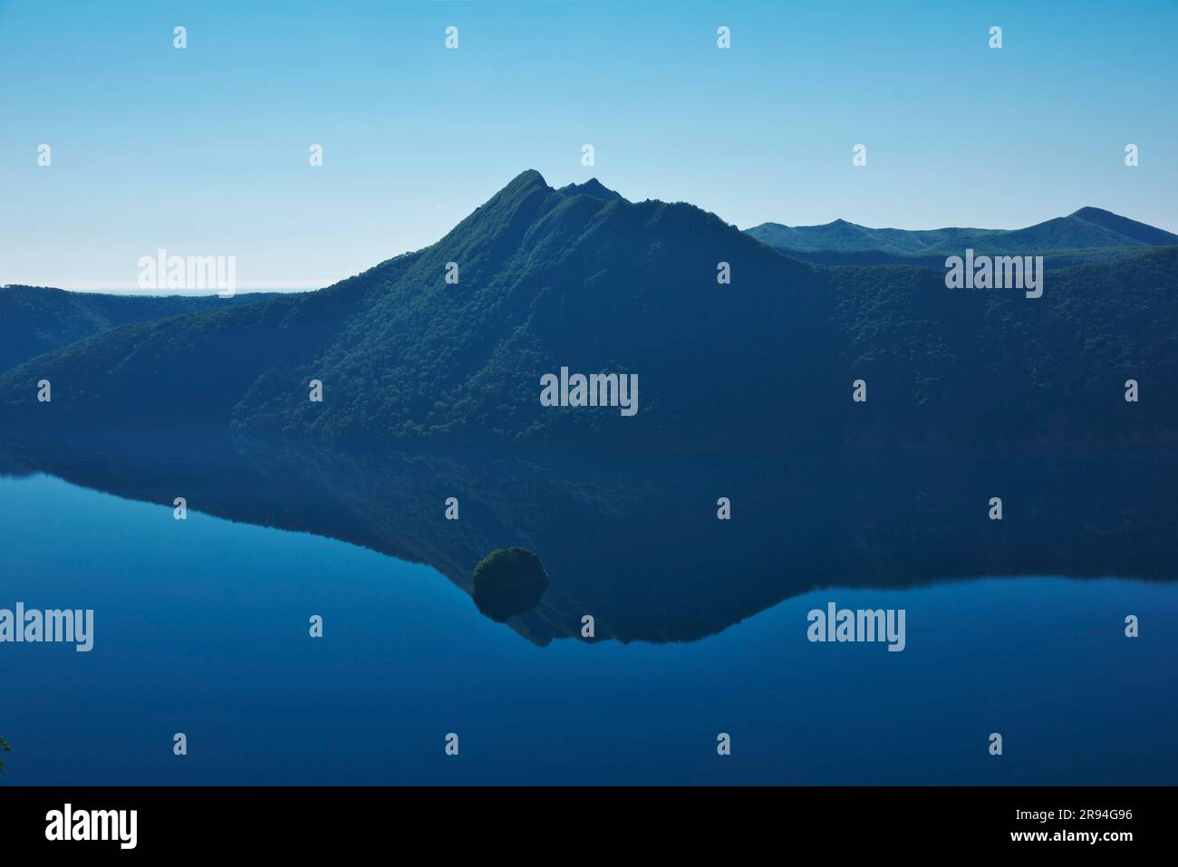 Lake Mashu and Mount Mashu Stock Photo - Alamy