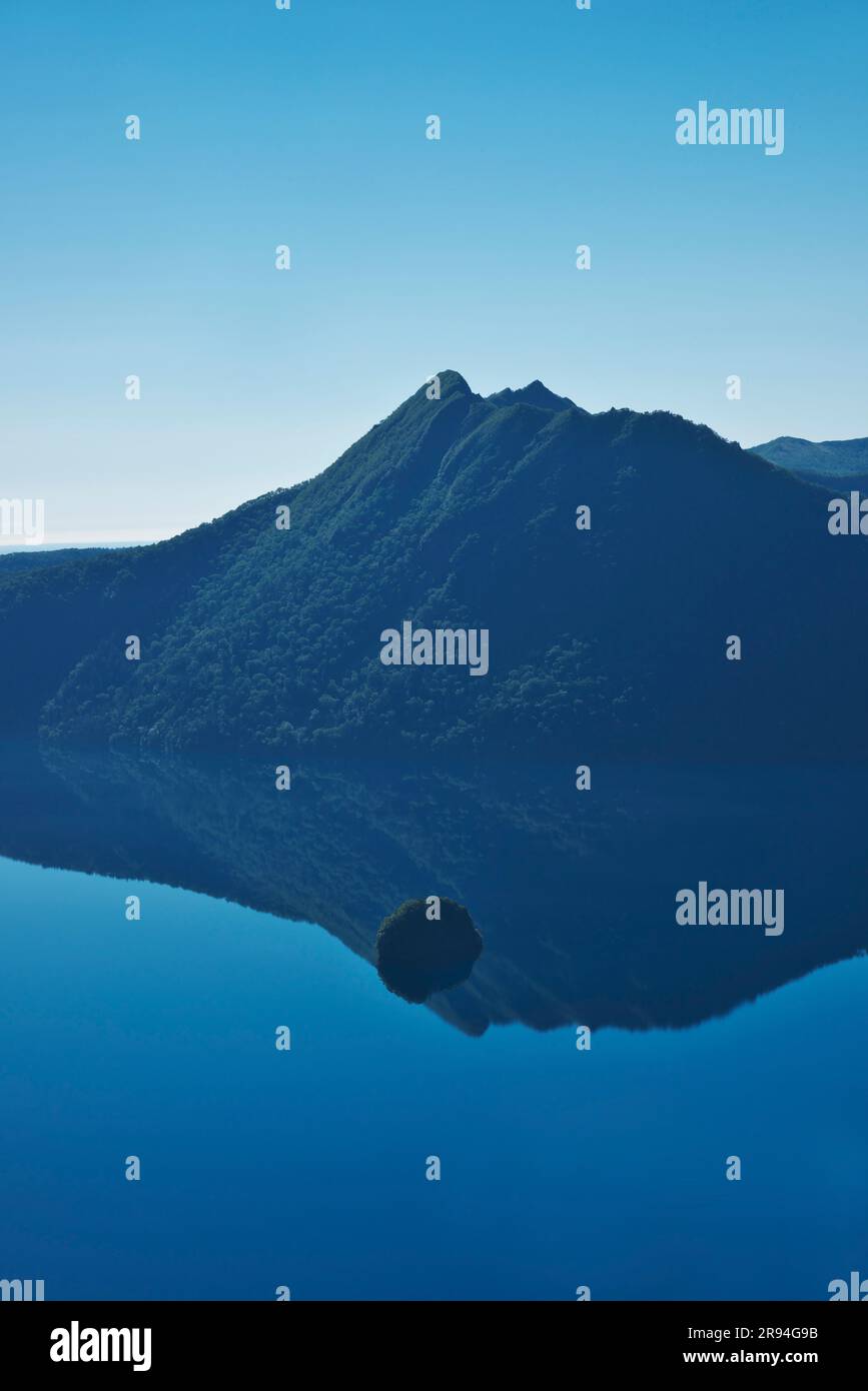 Lake Mashu and Mount Mashu Stock Photo - Alamy