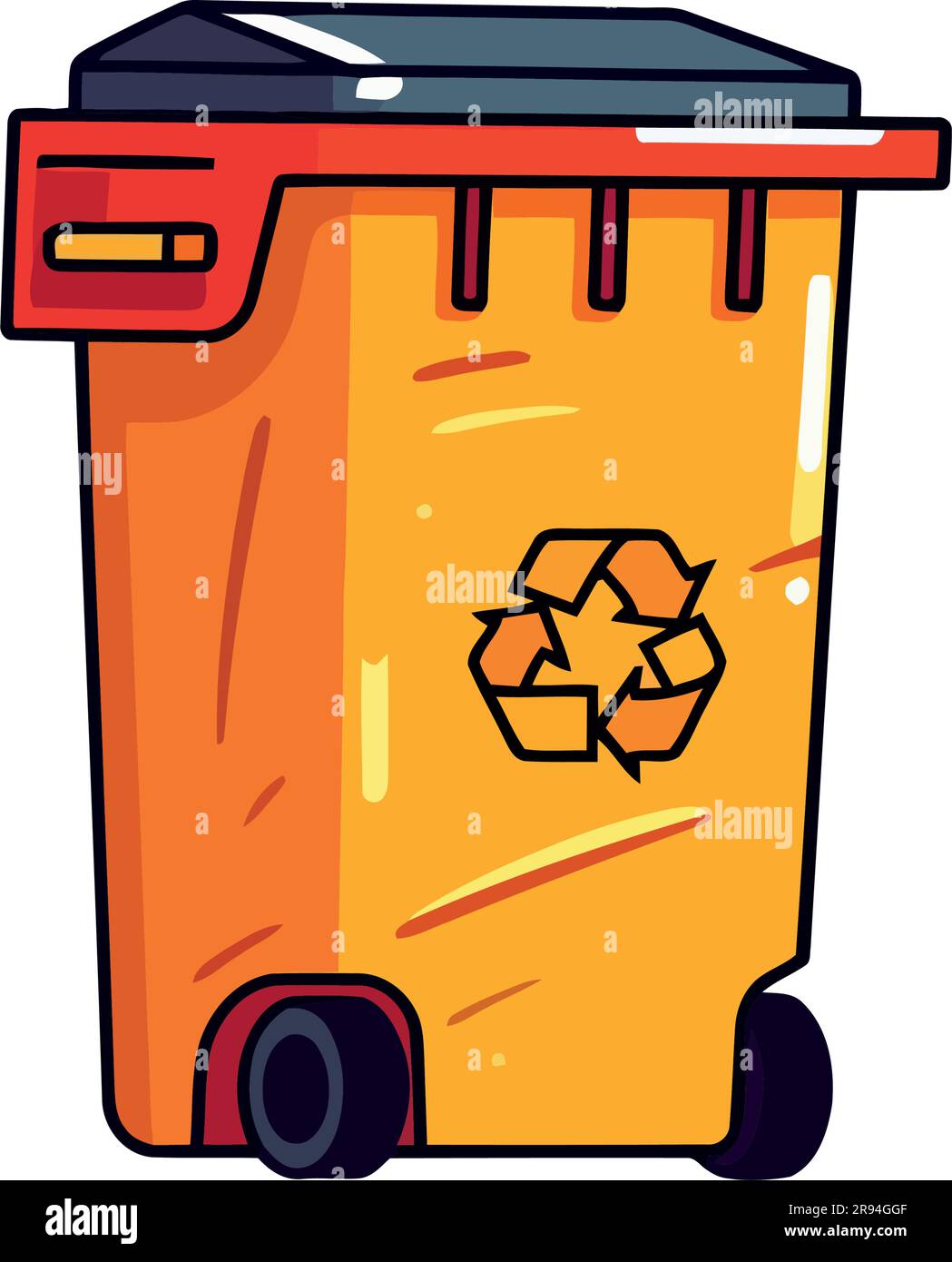 Recycling bin vector over white Stock Vector Image & Art - Alamy