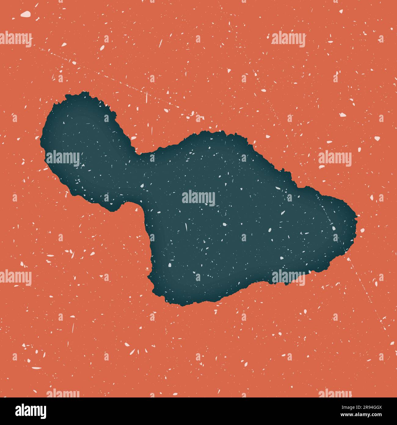 Maui vintage map. Grunge map of the island with distressed texture ...