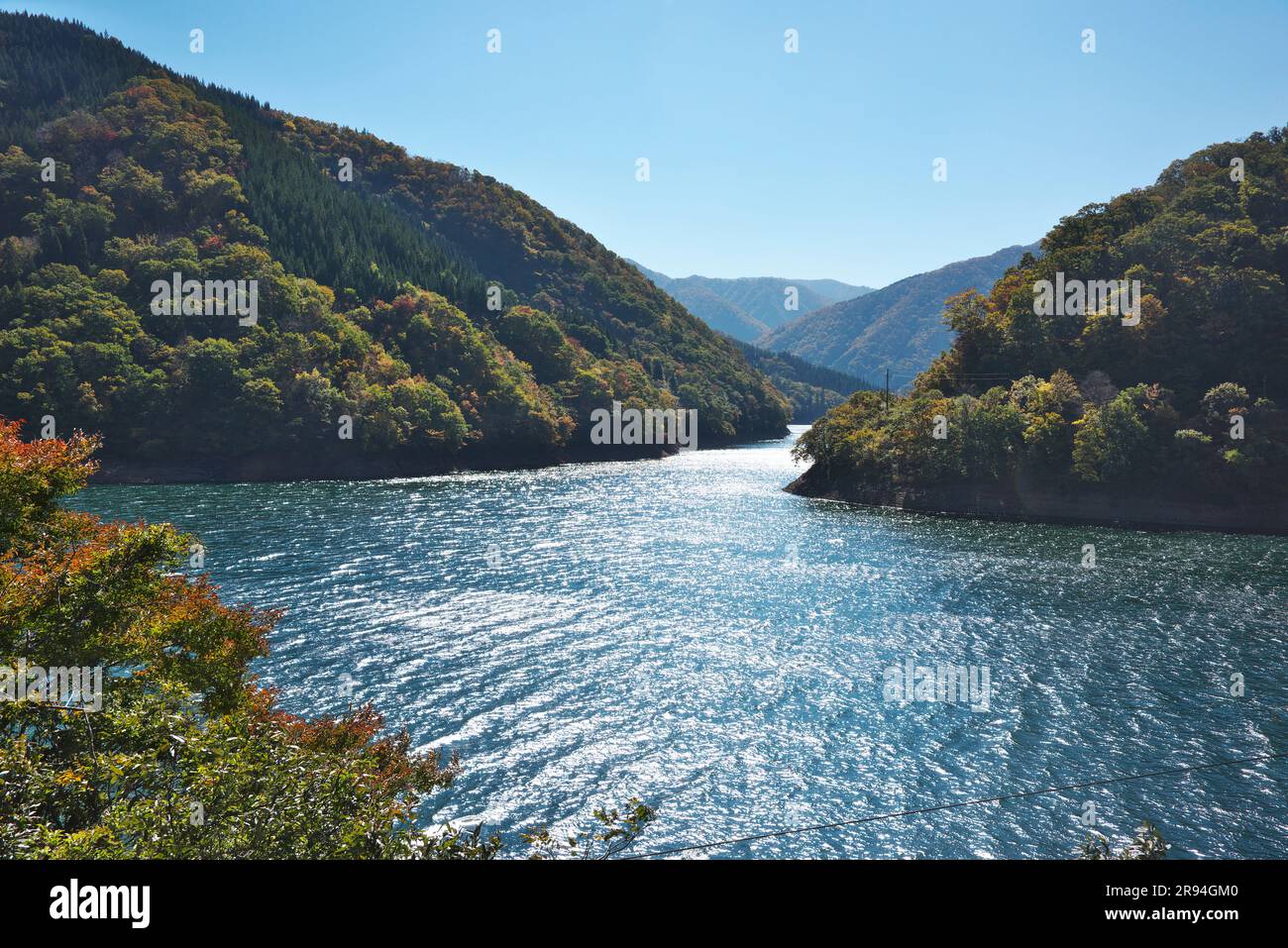 Autumn at Lake Kuzuryu Stock Photo - Alamy