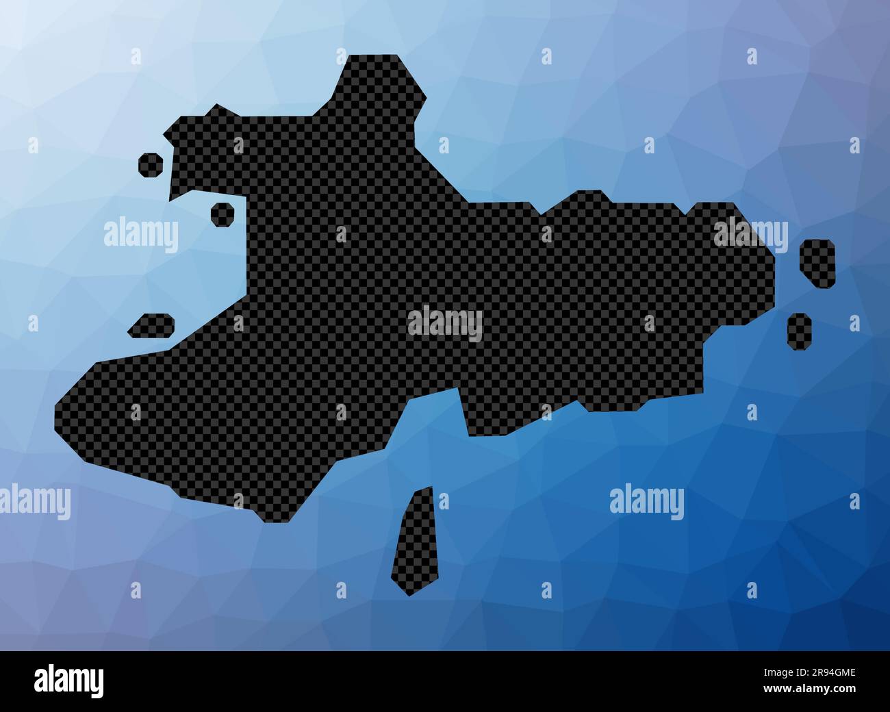 Union Island geometric map. Stencil shape of Union in low poly style ...