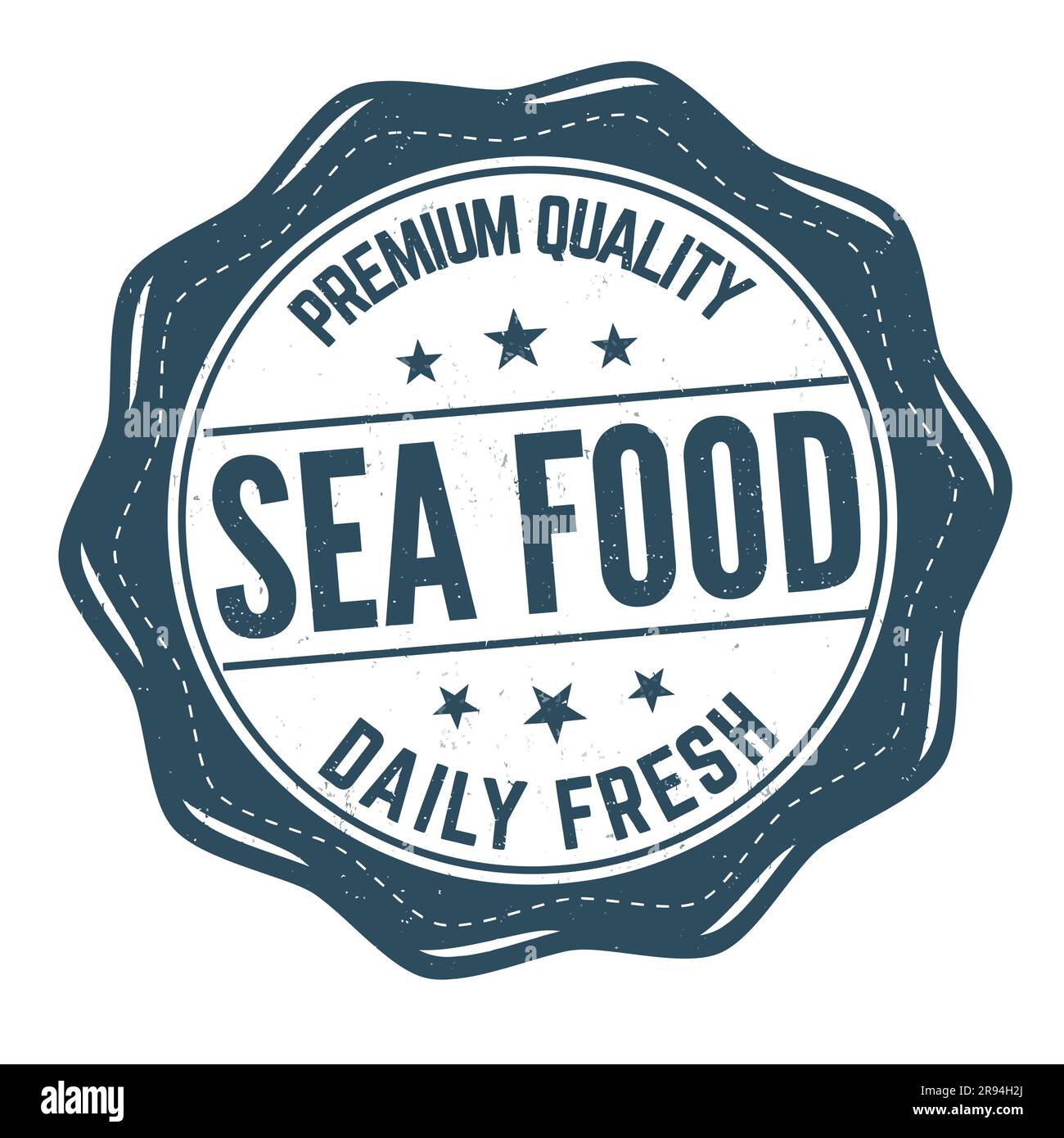 Sea food grunge rubber stamp on white background, vector illustration ...