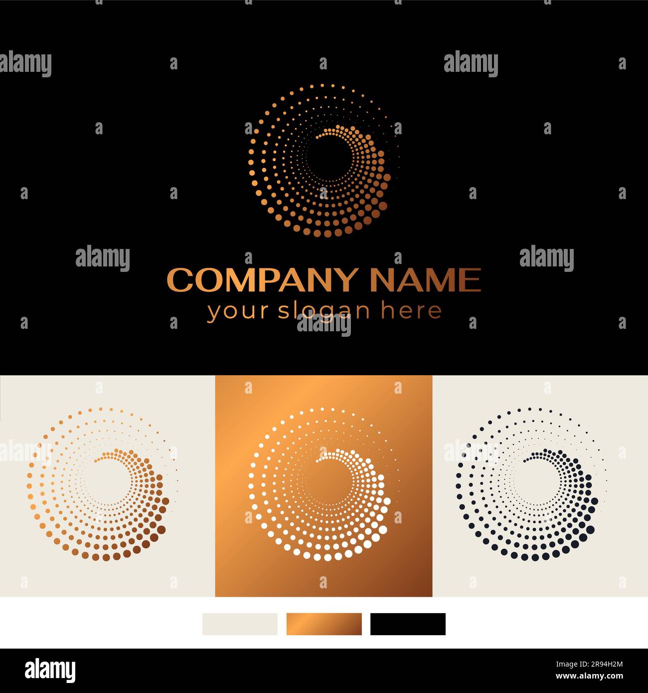 Round dot logo. Vector design element for various uses. Graphic element ...