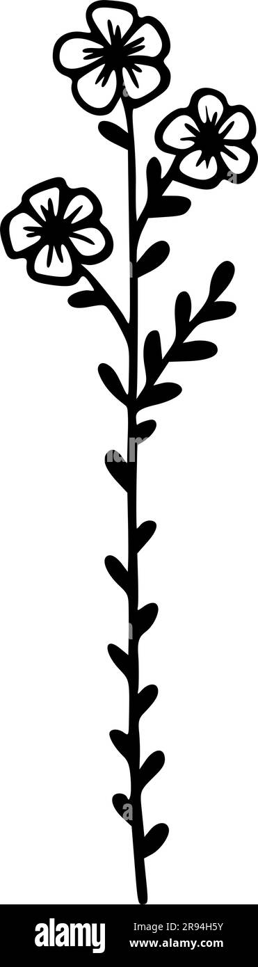 Wildflower line icon Stock Vector Images - Alamy