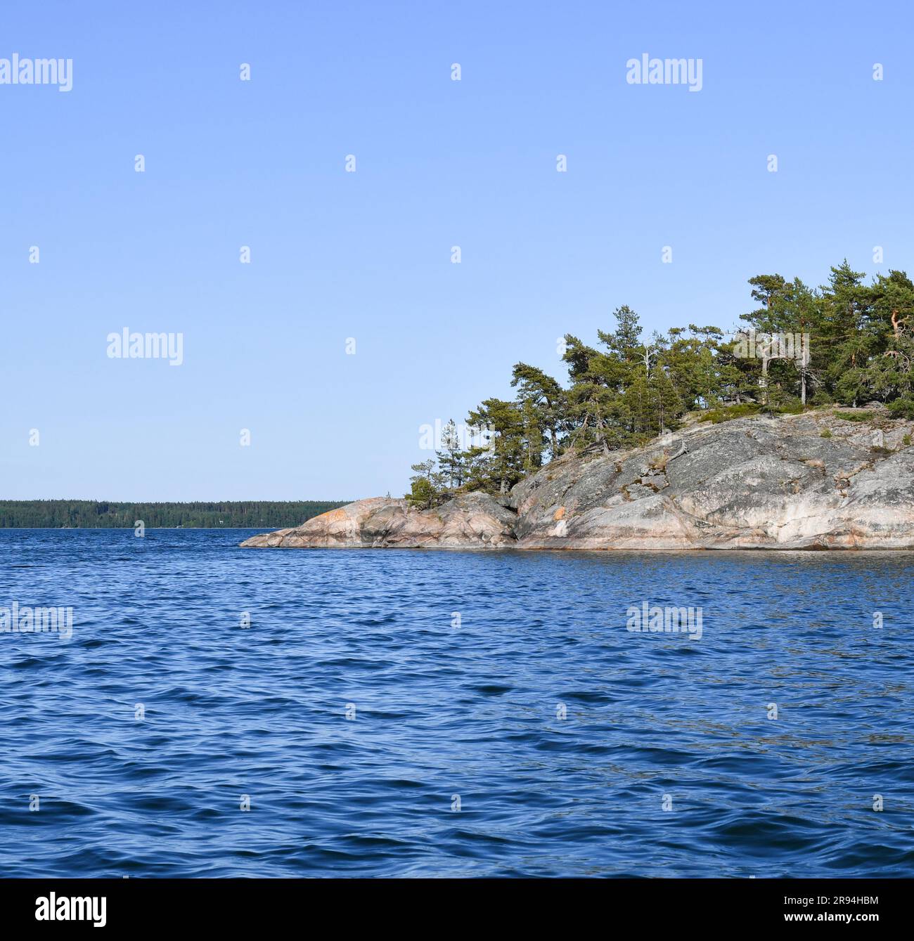 Beautiful archipelago landscape with rocky island Stock Photo - Alamy