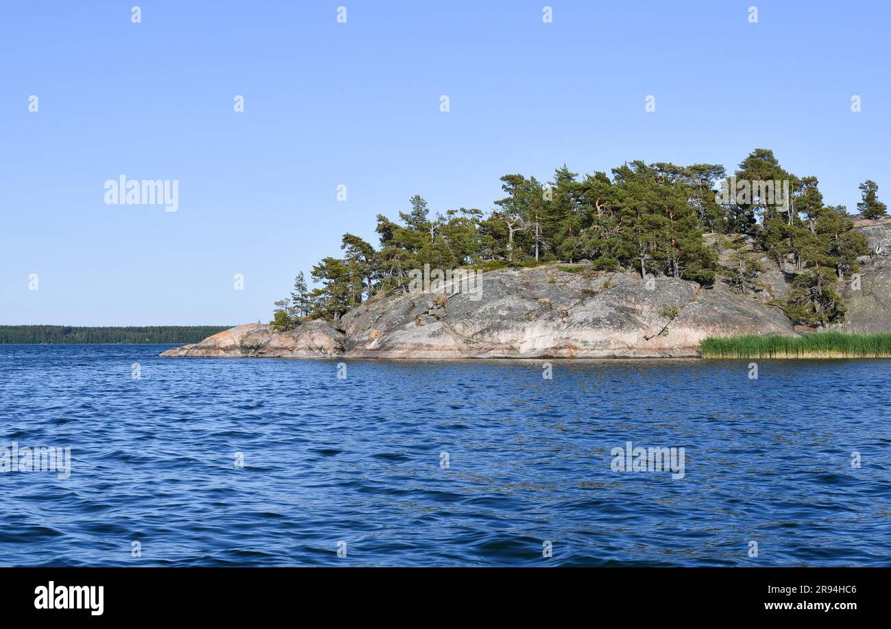 Beautiful archipelago landscape with rocky island Stock Photo - Alamy