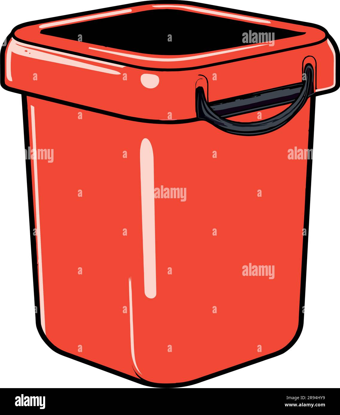 Red paint bowl Stock Vector Images - Alamy