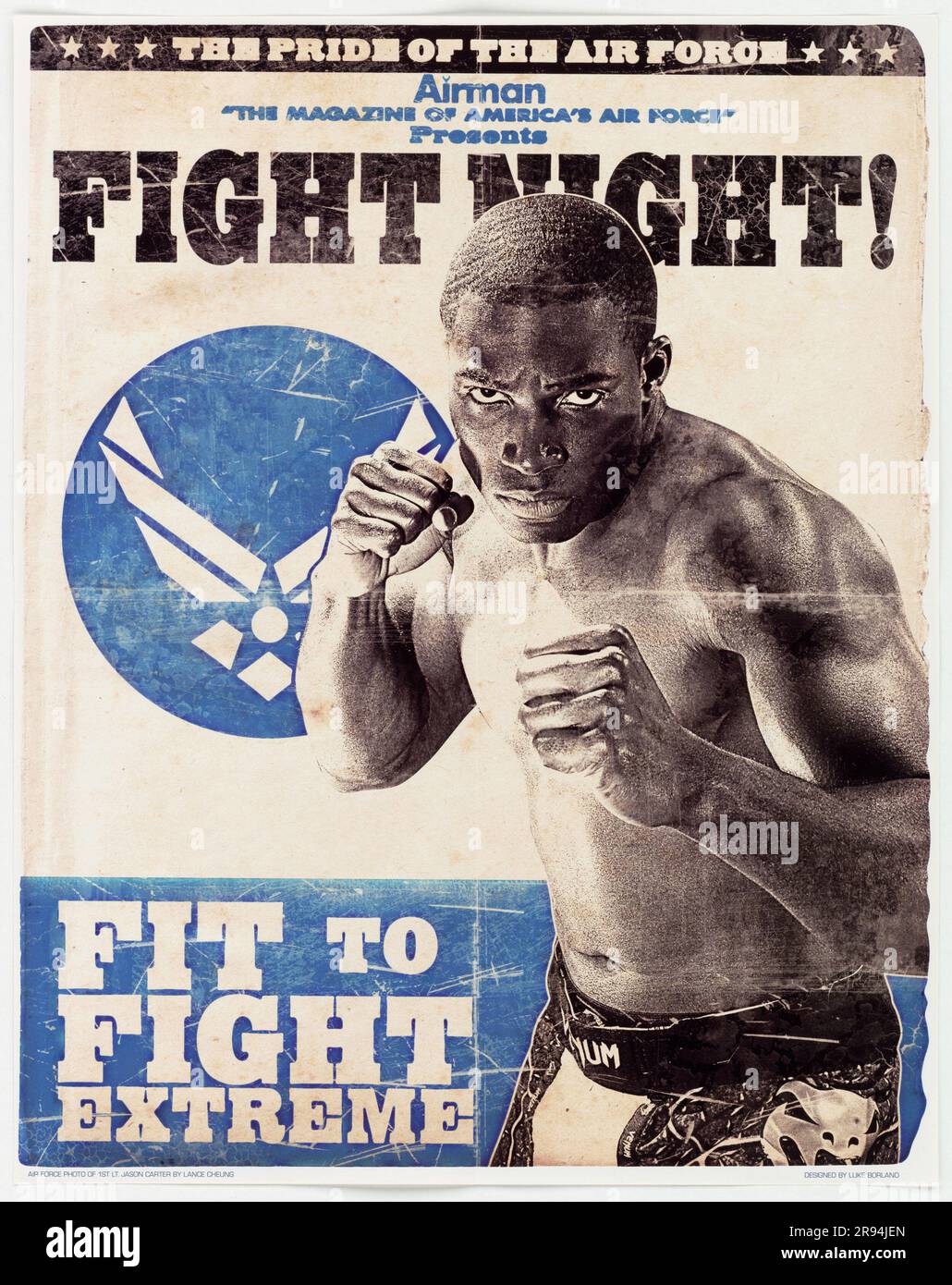 Fight Night! Fit to Fight Extreme Airman Magazine Posters Stock Photo ...