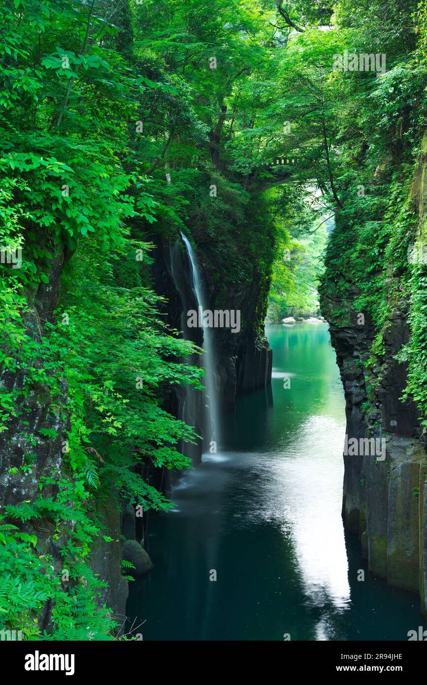 Takachiho Gorge, Manai Waterfall Stock Photo - Alamy