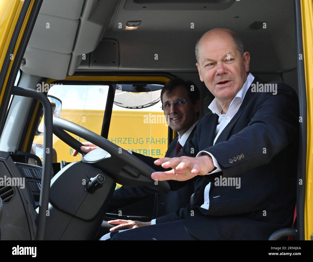 Stahnsdorf, Germany. 24th June, 2023. Olaf Scholz (SPD), German ...