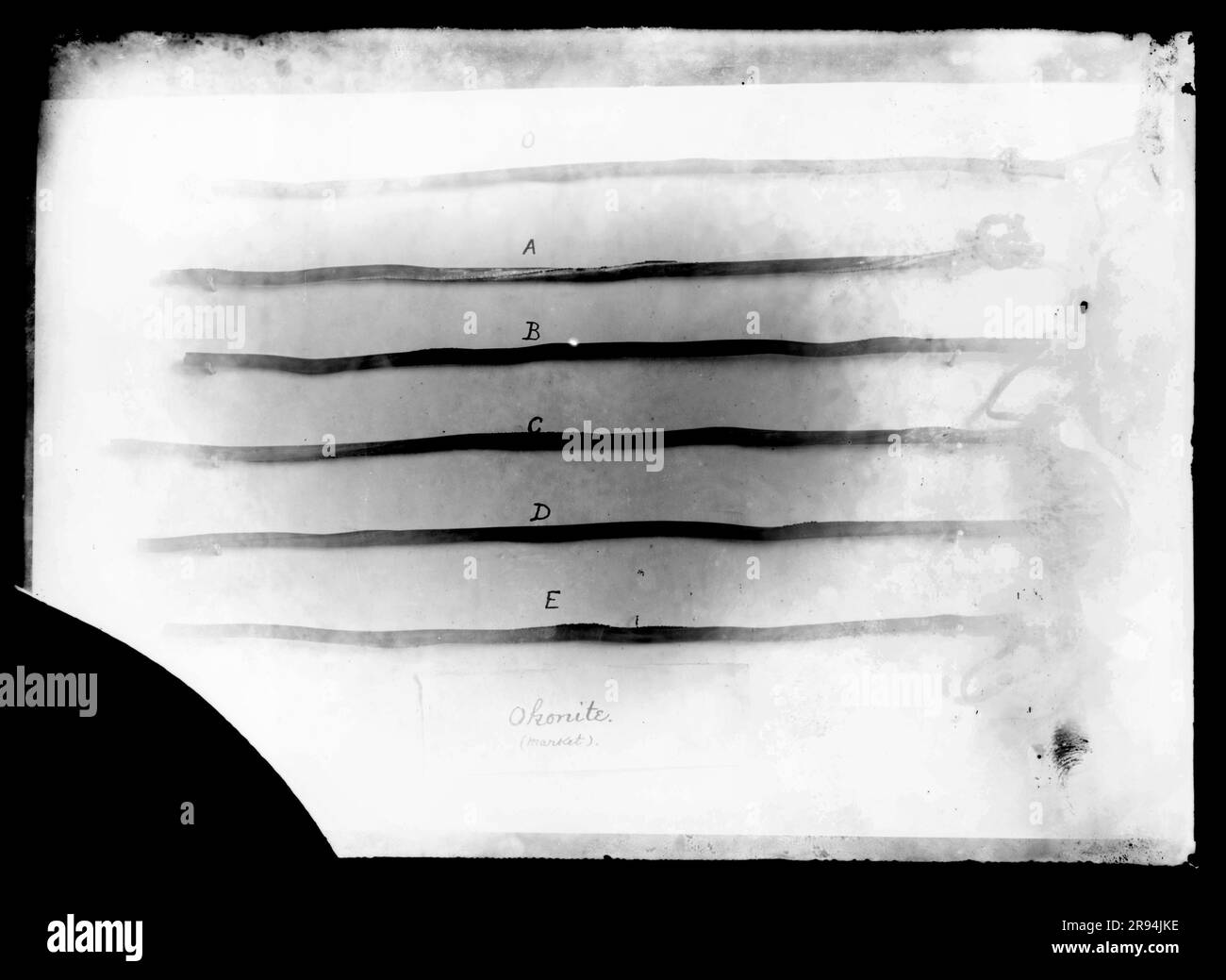 Glass Negative of Okonite (Market Stock Photo - Alamy