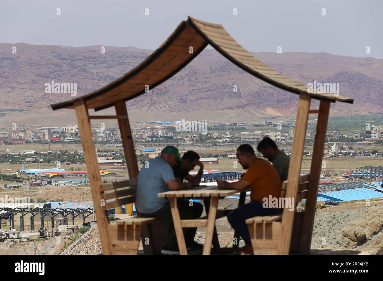 June 22, 2023, Jolfa, East Azerbaijan, Iran: A view of the Aras UNESCO ...