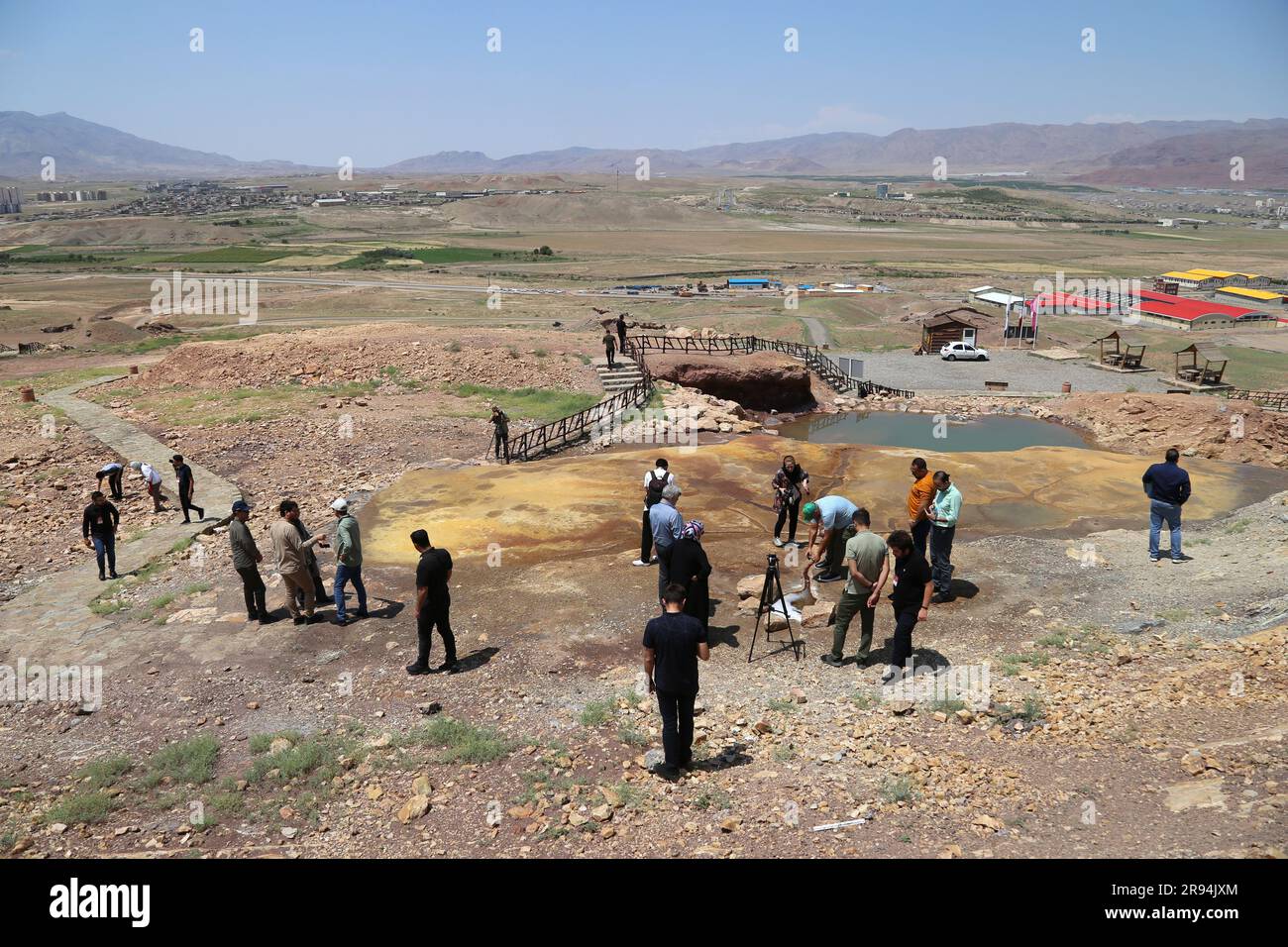 June 22, 2023, Jolfa, East Azerbaijan, Iran: A view of the Aras UNESCO ...