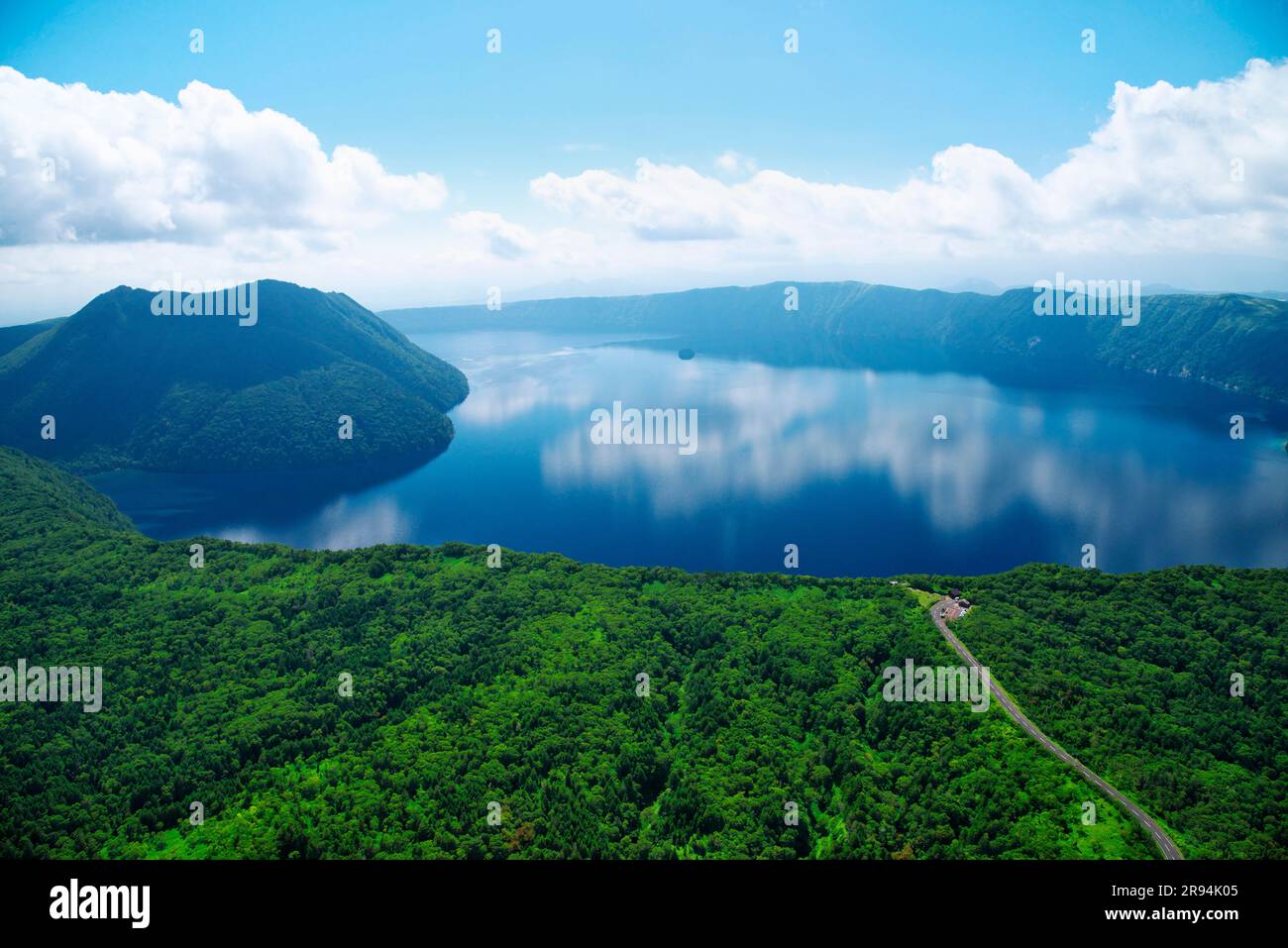 Lake Mashu and Mount Mashu Stock Photo - Alamy