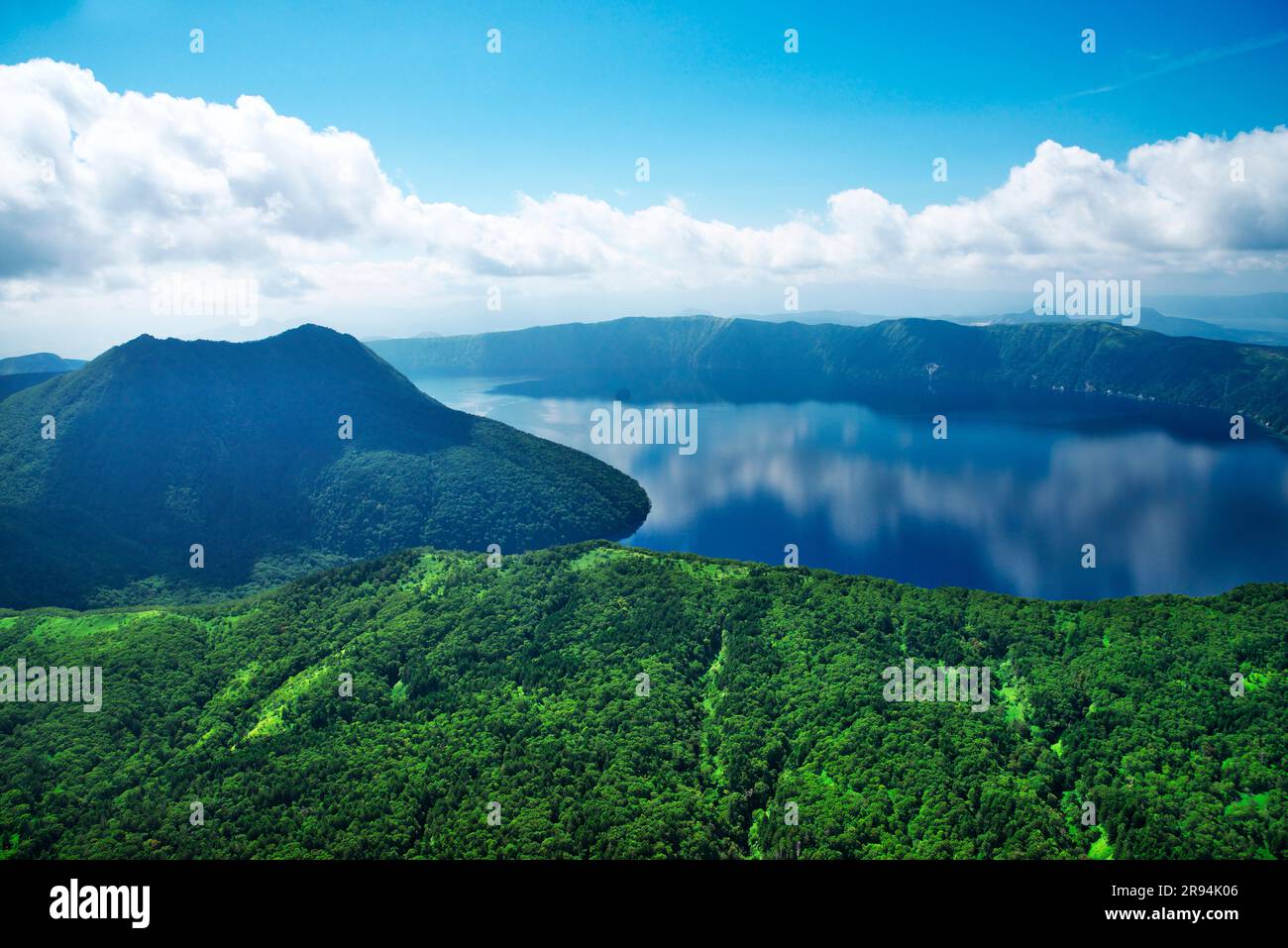 Lake Mashu and Mount Mashu Stock Photo - Alamy