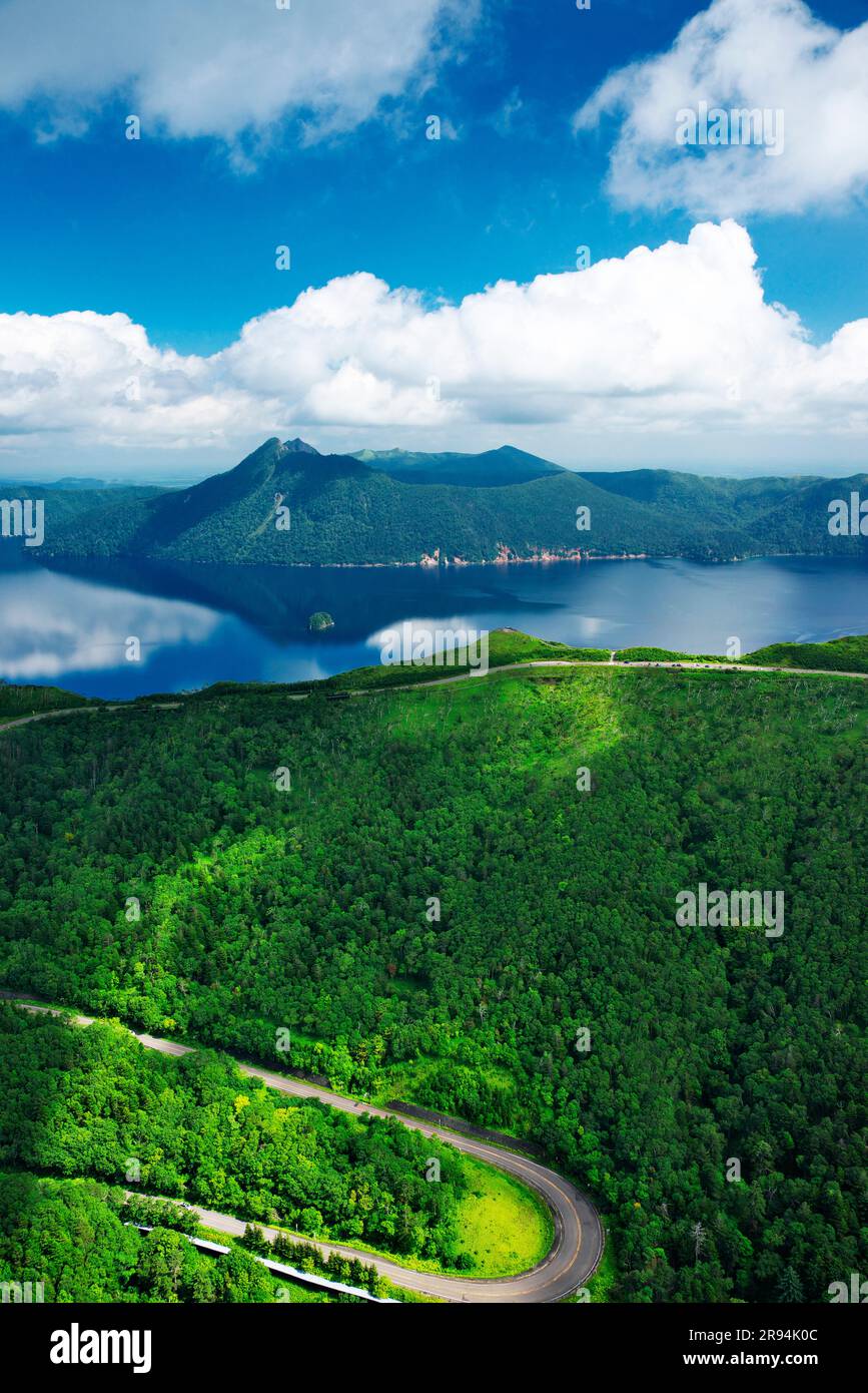 Lake Mashu and Mount Mashu Stock Photo - Alamy
