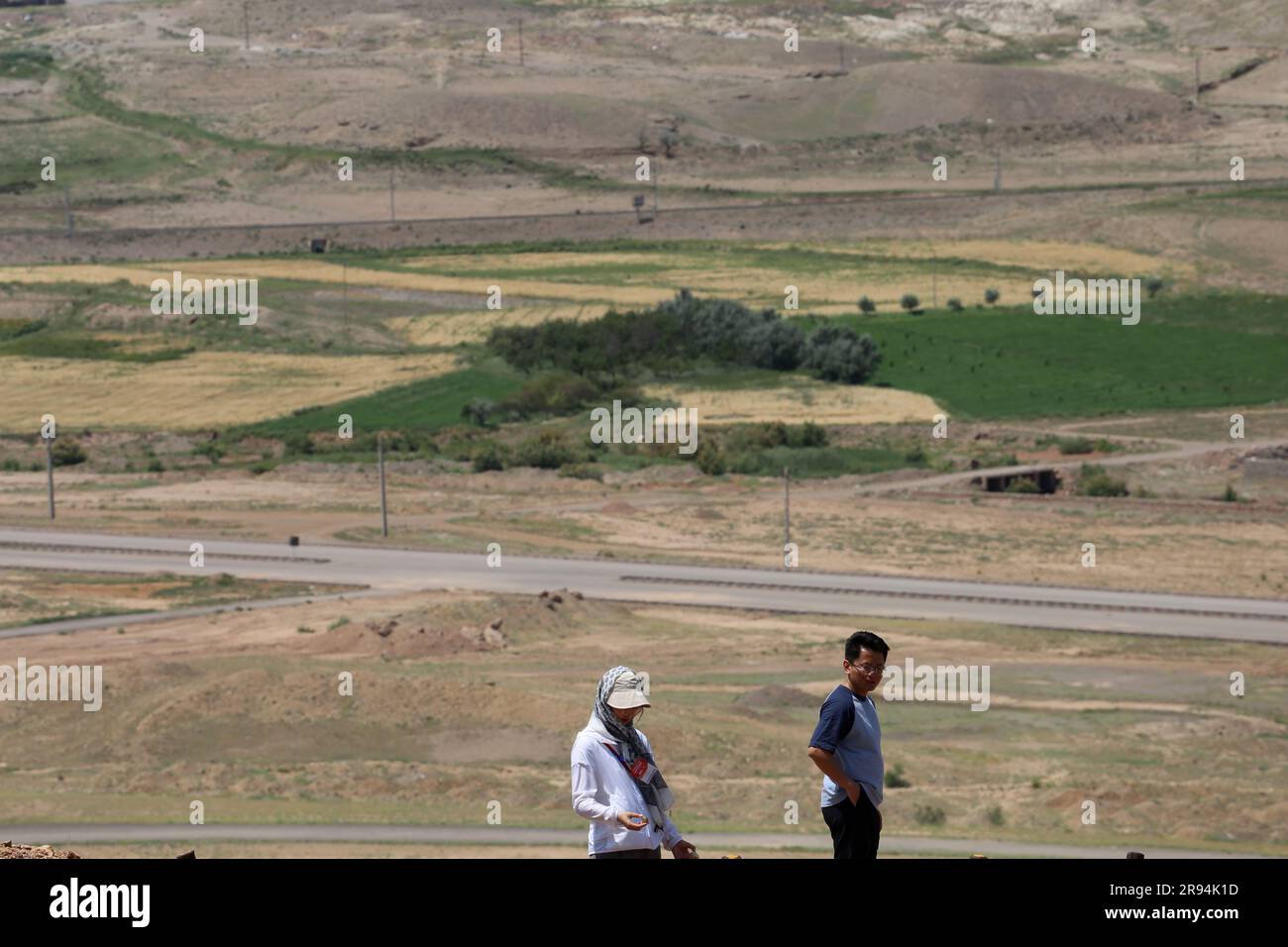 June 22, 2023, Jolfa, East Azerbaijan, Iran: A view of the Aras UNESCO ...