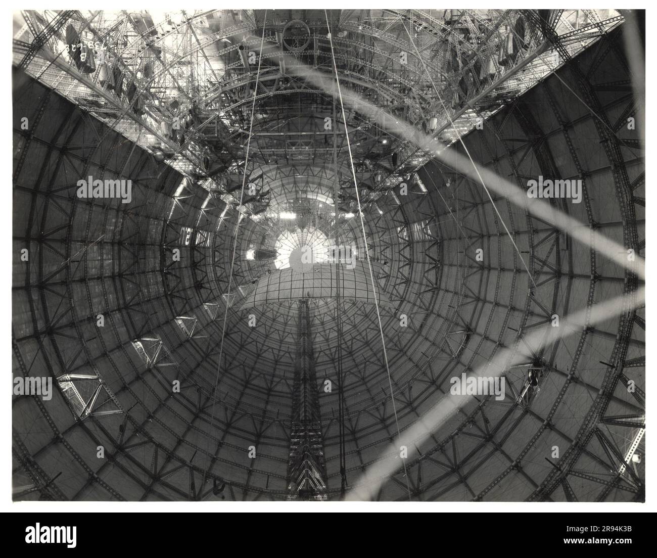 Photograph of the Interior Hull of a Dirigible before Gas Cells were ...