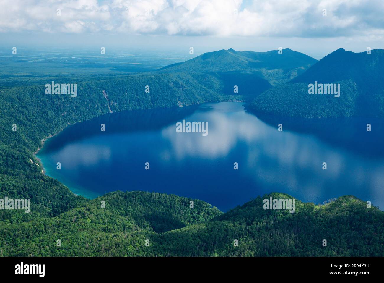 Lake Mashu and Mount Mashu Stock Photo - Alamy