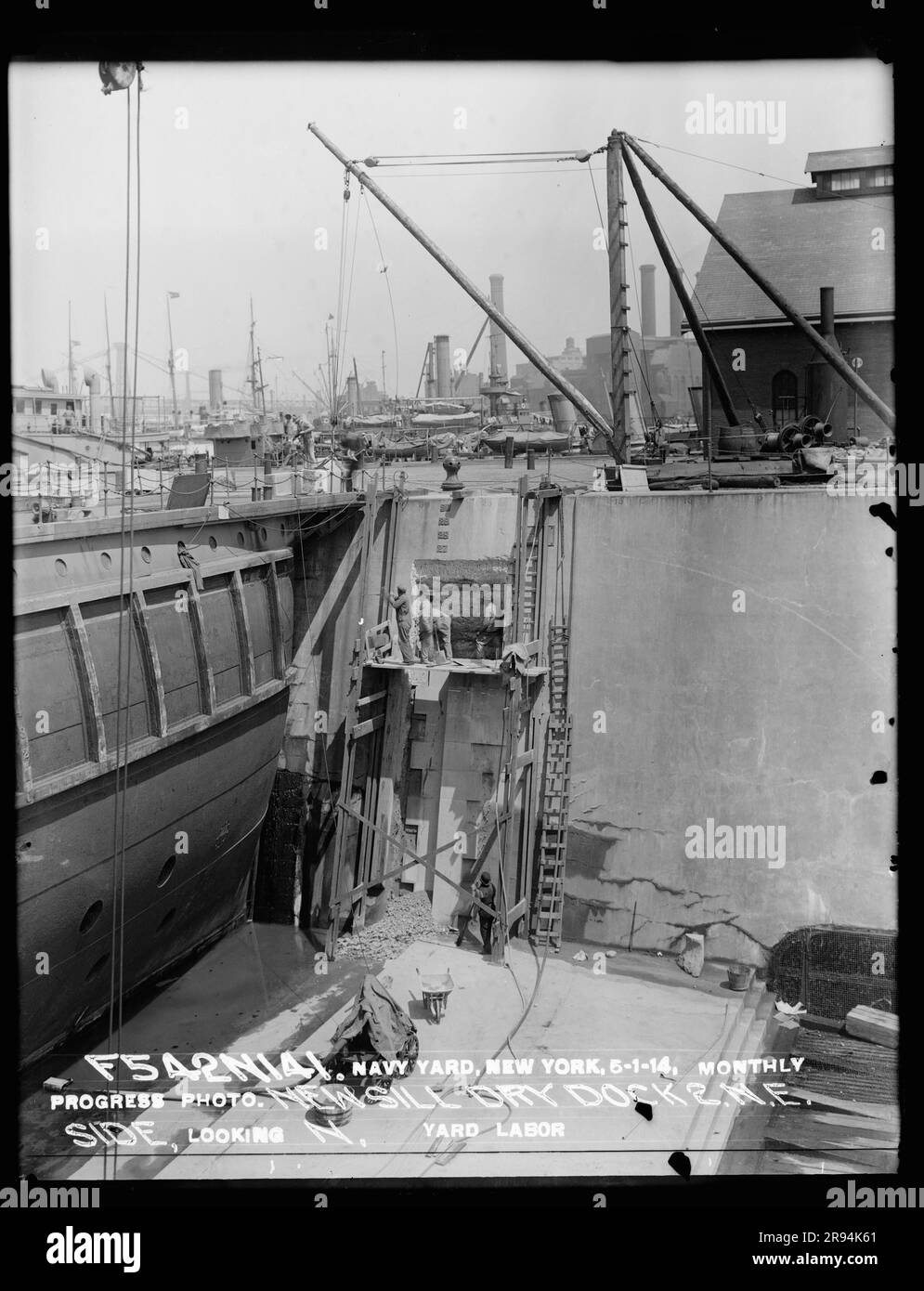 Monthly Progress Photo, New Sill, Dry Dock 2 North East Side, Looking ...